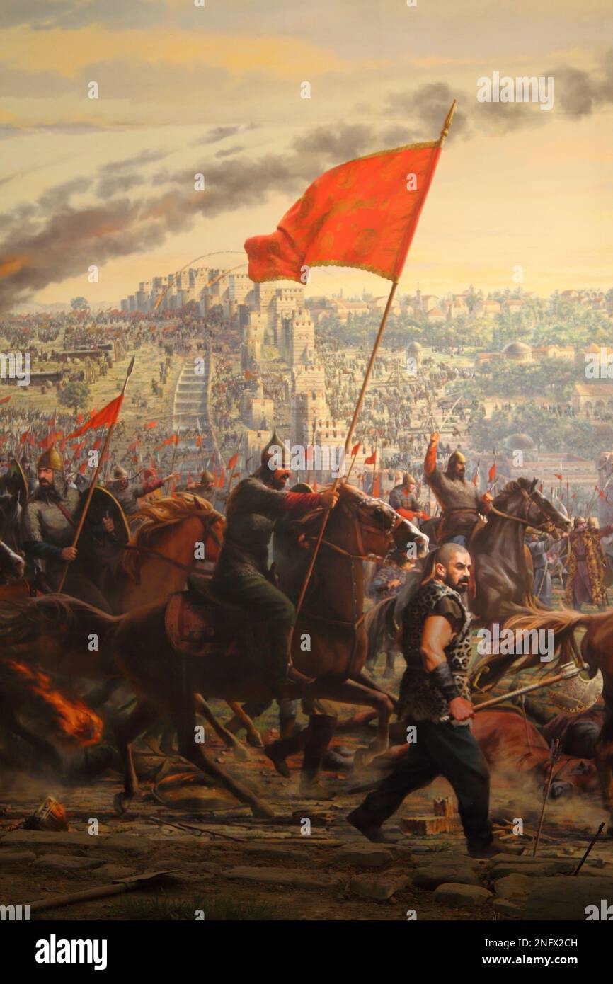 Istanbul, Turkey. 07 April 2015: Fall of Constantinople Captured by ...