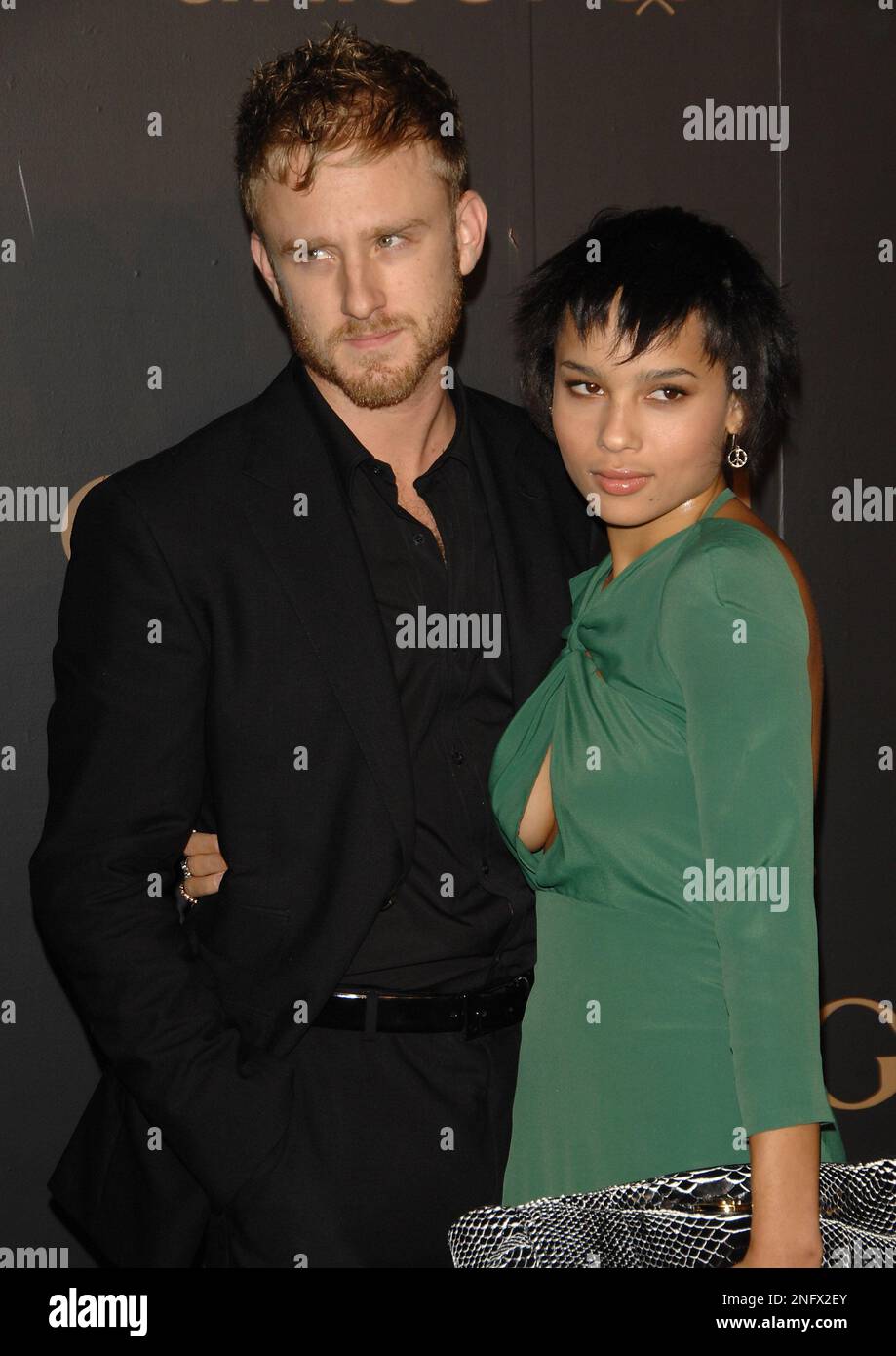 Actor Ben Foster and girlfriend actress Zoe Kravitz arrive at "A Night ...