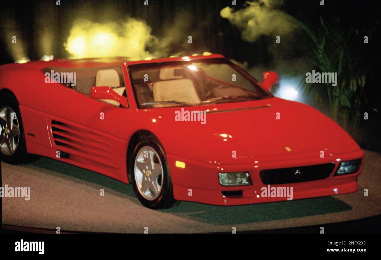 The new Ferrari 348 Spider, the first two-seater Ferrari since 1974, is ...