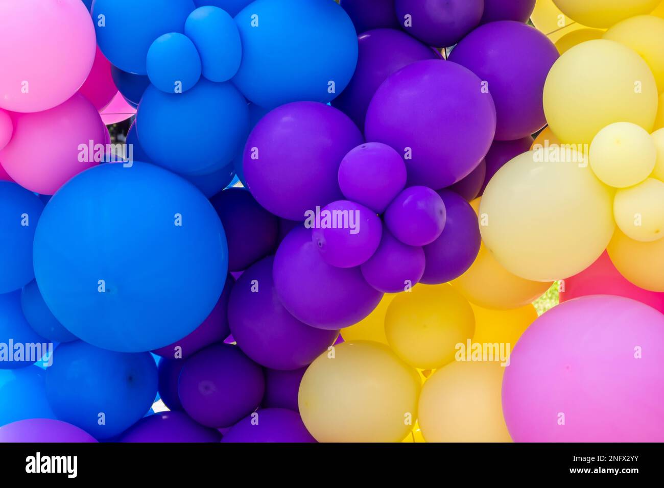 Colourful air balloons party hi-res stock photography and images - Alamy