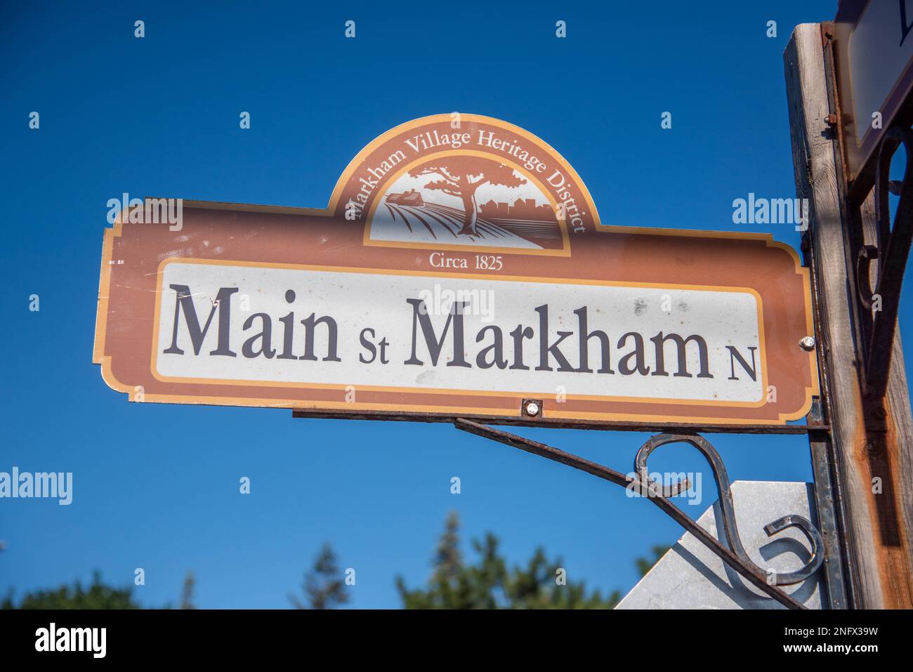 Main Street Markham north sign Stock Photo - Alamy