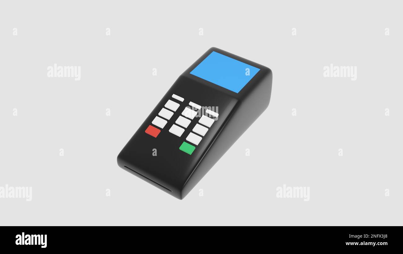 3d illustration paywave contactless machine pay Stock Photo - Alamy