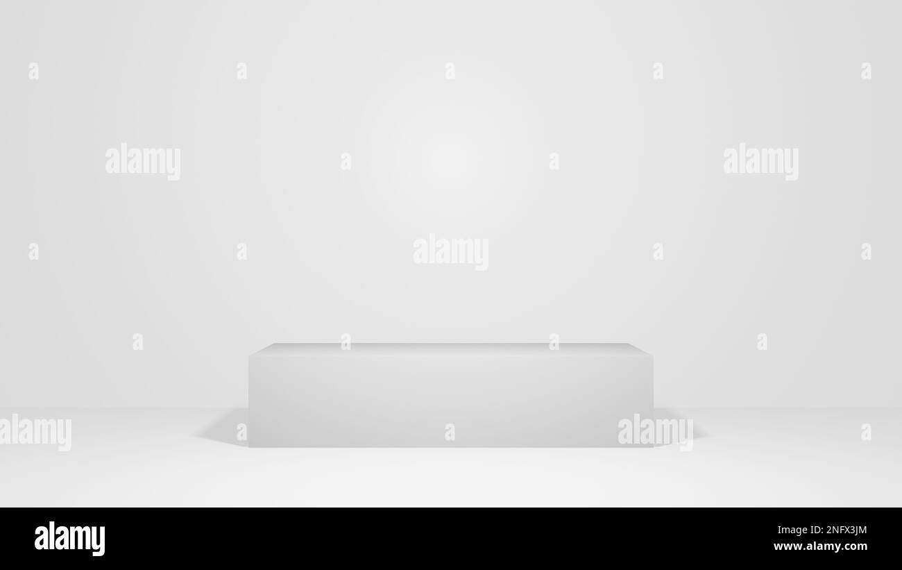 3d illustration white background backdrop minimalists Stock Photo - Alamy