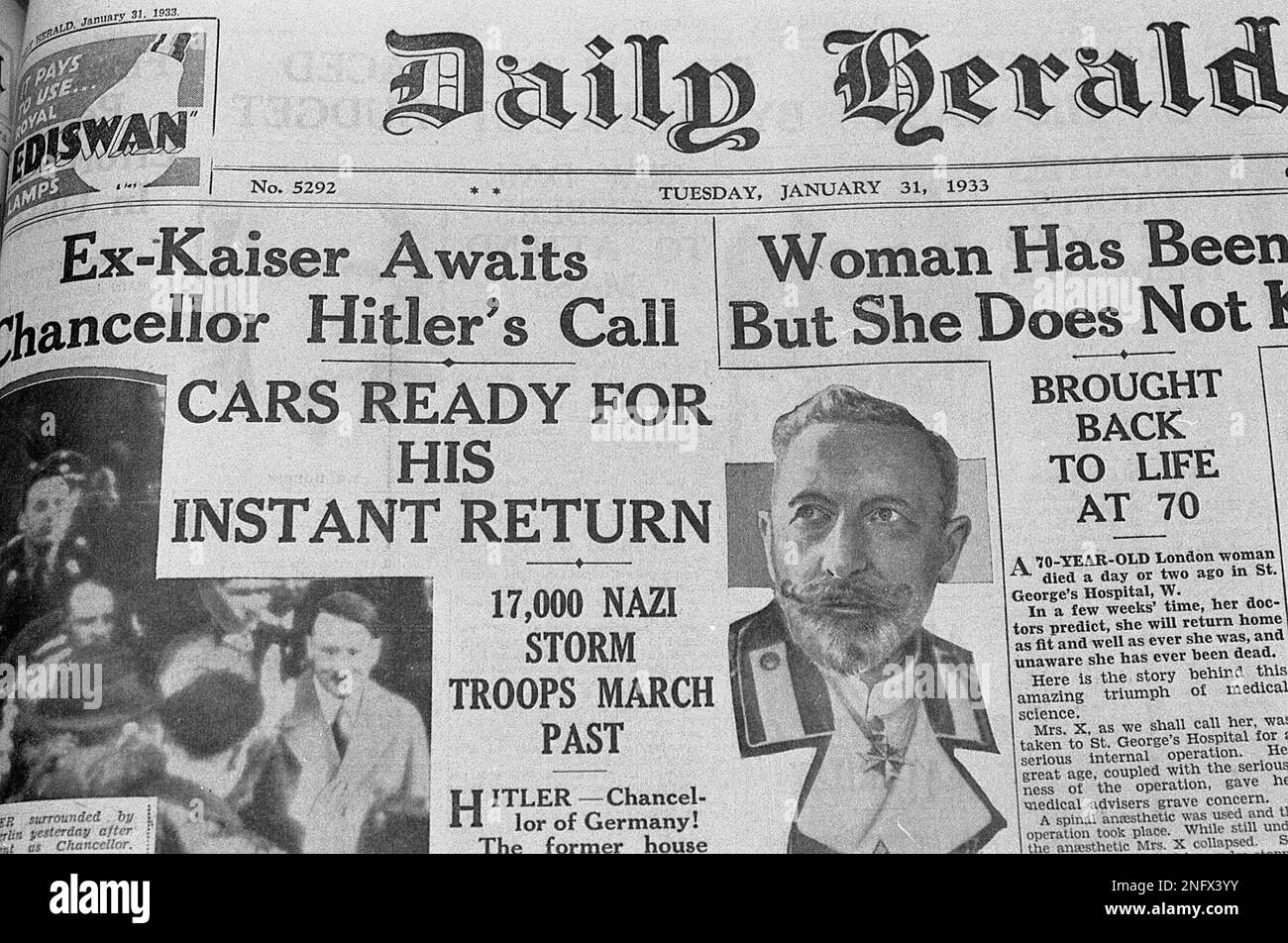 Image shows the front page of The Daily Herald newspaper from Tuesday ...