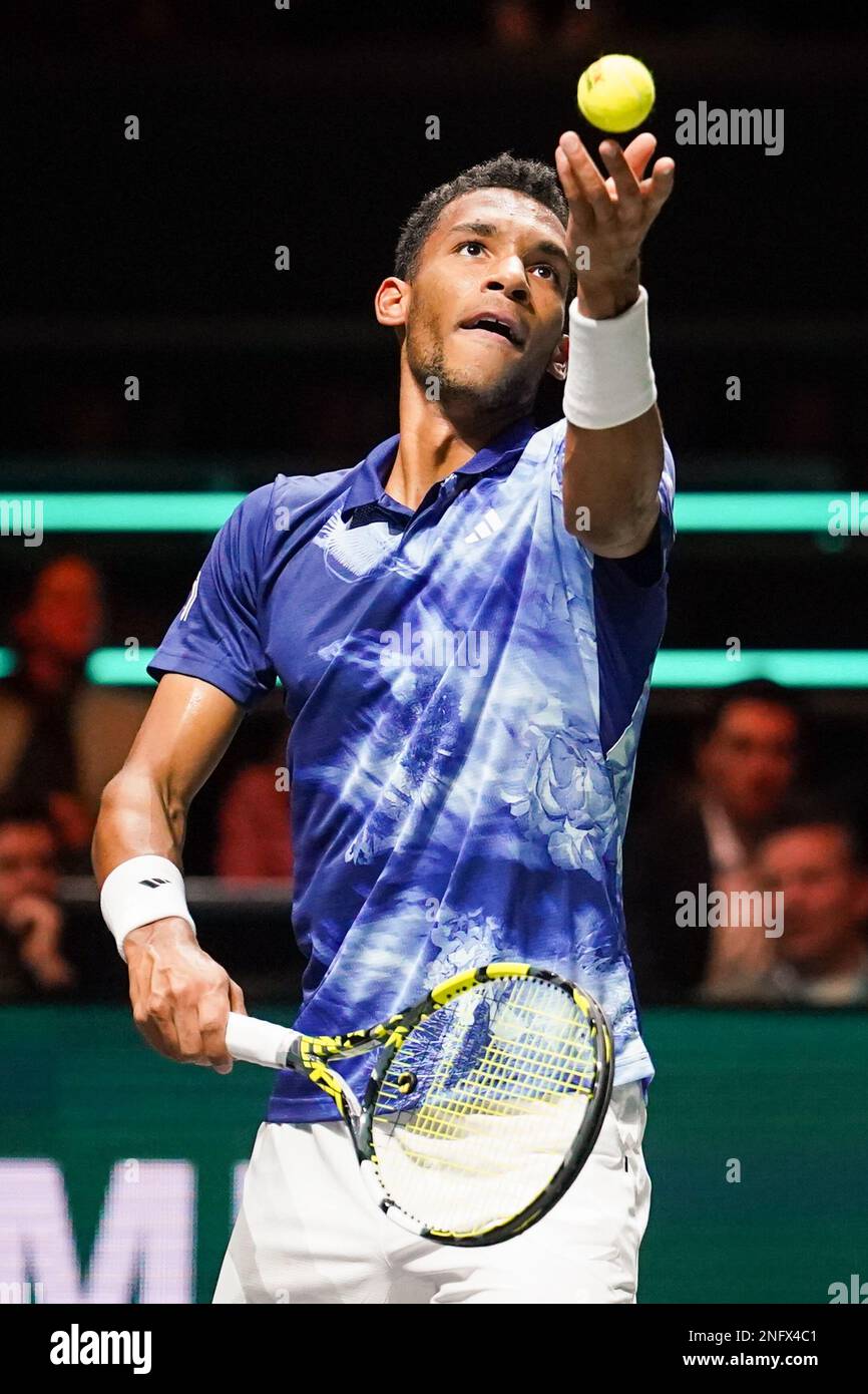 Rotterdam, Netherlands. 17th Feb, 2023. ROTTERDAM, NETHERLANDS - FEBRUARY 17: Felix Auger ...