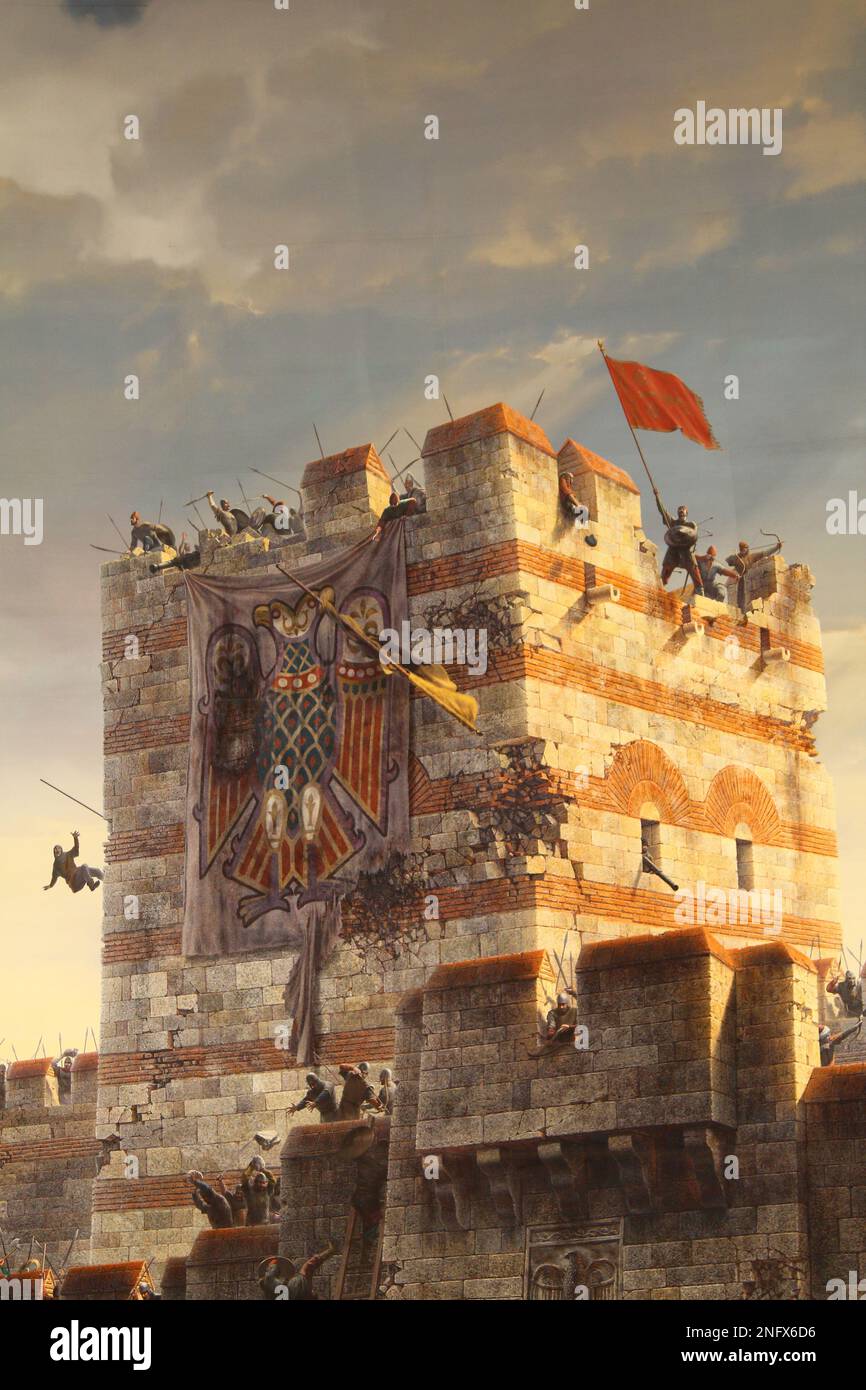 Istanbul, Turkey. 07 April 2015: Fall of Constantinople Captured by ...