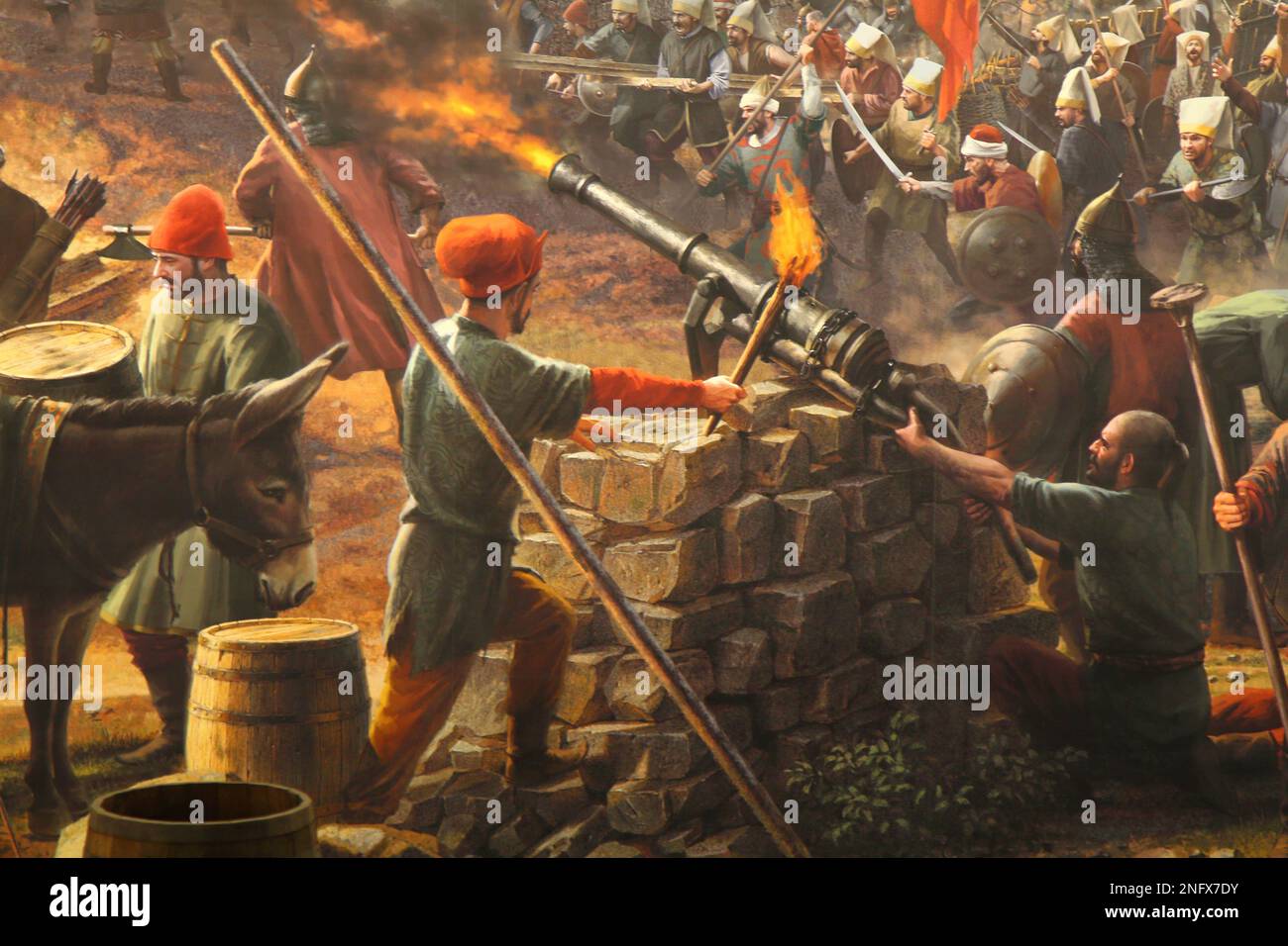 Istanbul, Turkey. 07 April 2015: Fall of Constantinople Captured by ...