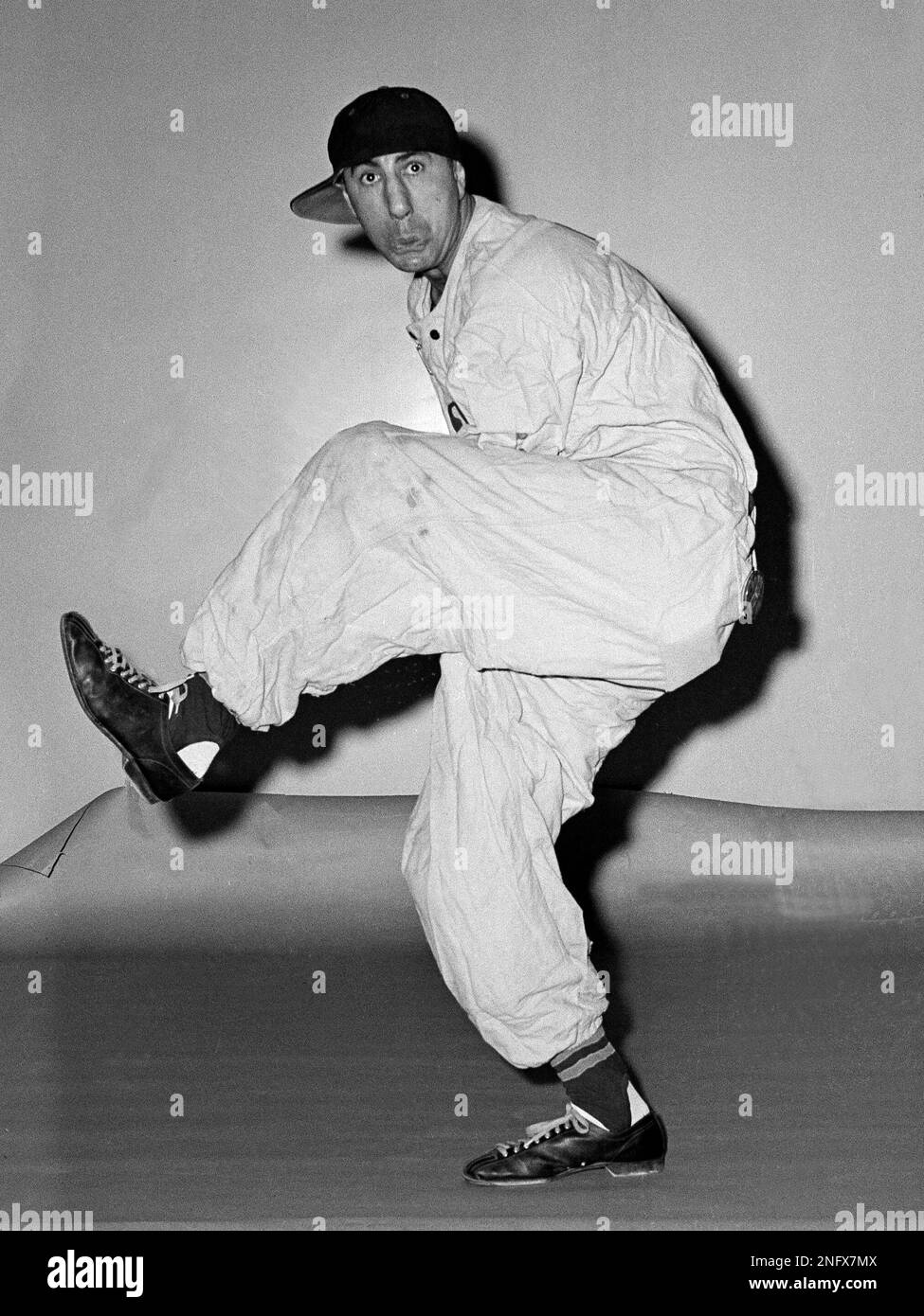 Max Patkin, the clown prince of baseball, is shown acting like a ...