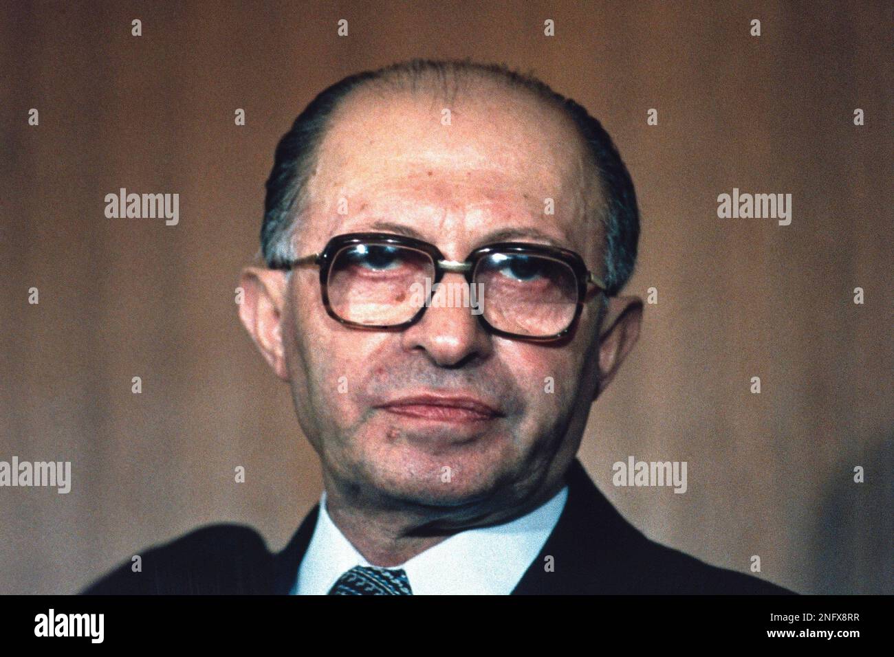 Israeli Prime Minister Menachem Begin, 1979. (AP Photo Stock Photo - Alamy