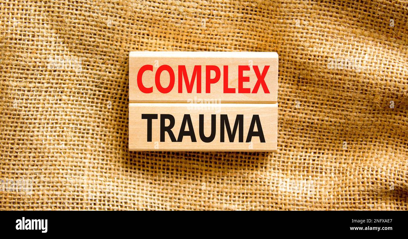 Complex trauma symbol. Concept words Complex trauma on wooden block ...
