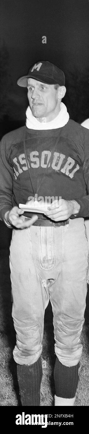 University of Missouri head football coach Don Faurot, poses Dec. 2 ...