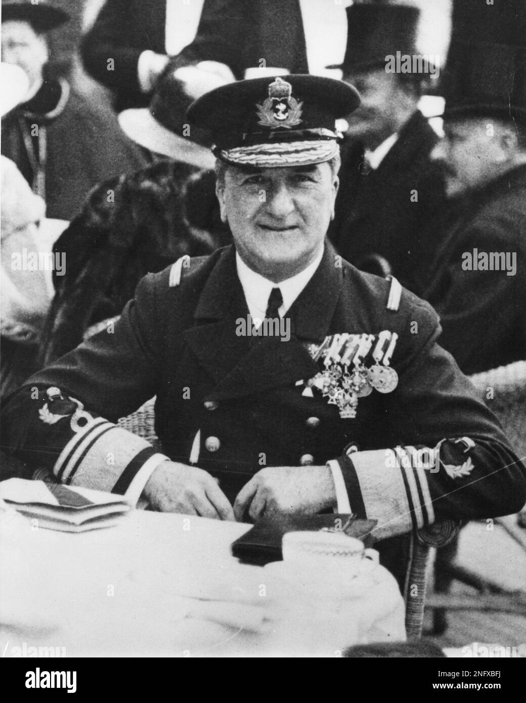 Admiral Nikolaus von Horthy, regent of Hungary, is pictured in his ...