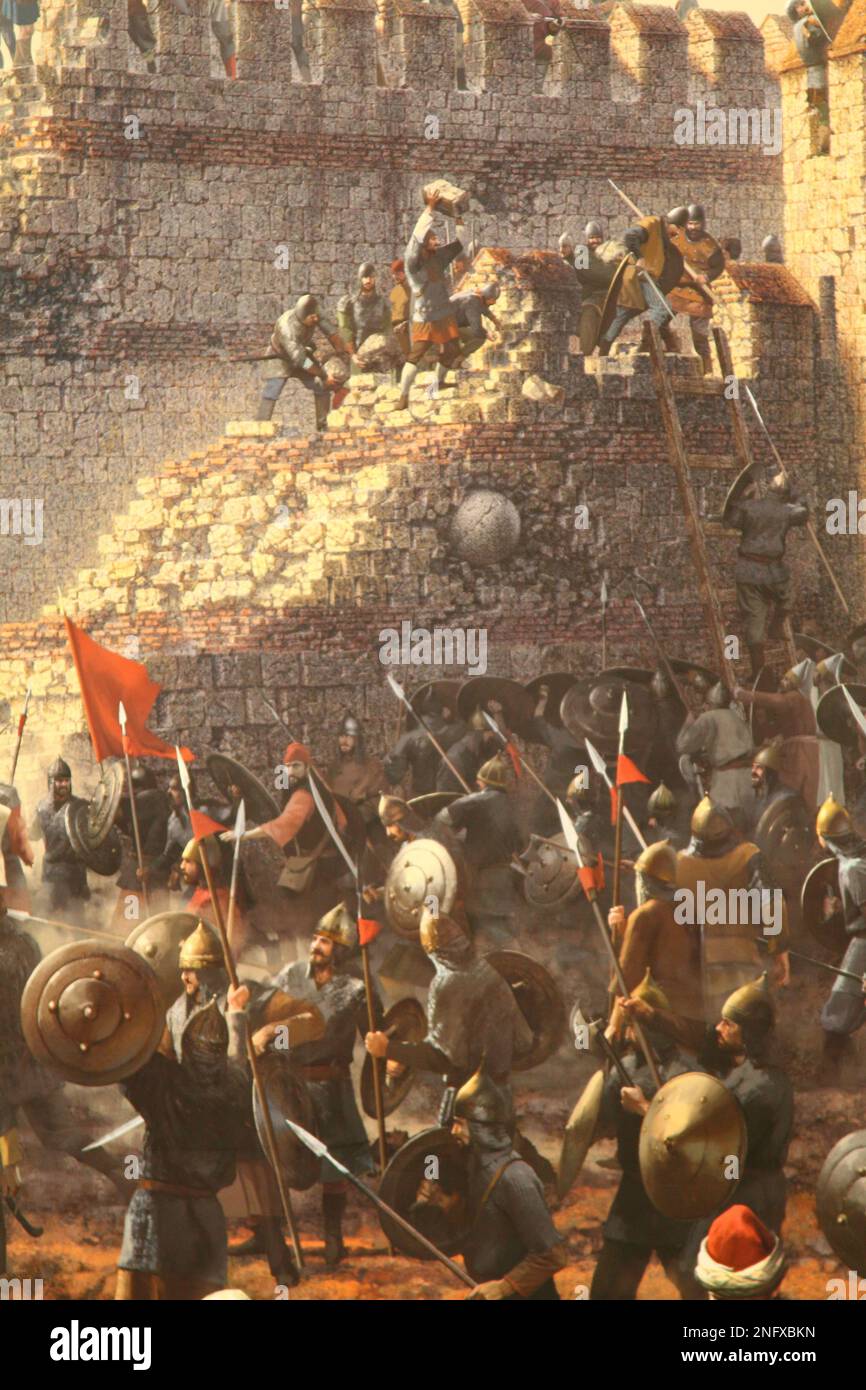 Istanbul, Turkey. 07 April 2015: Fall of Constantinople Captured by ...