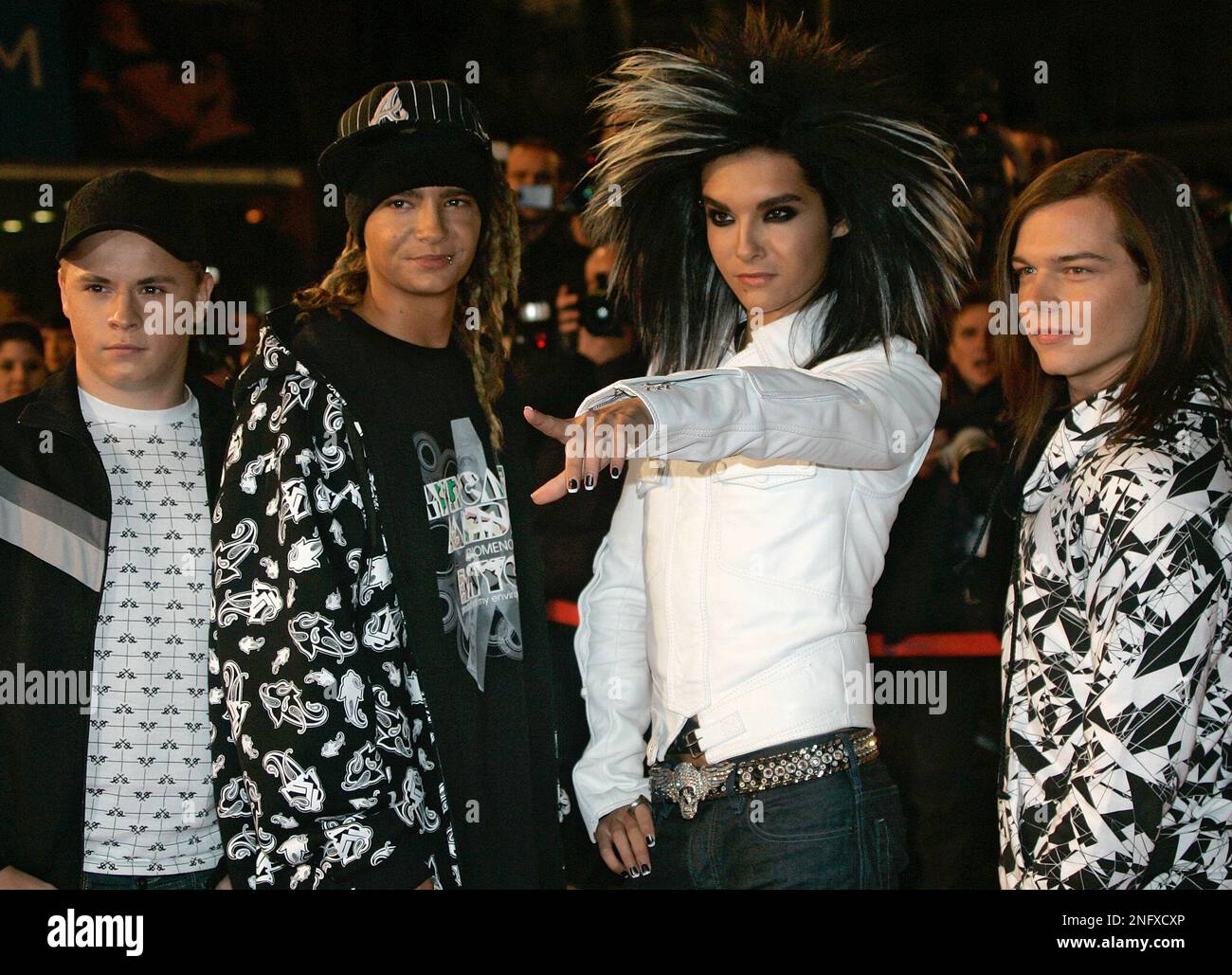 German rock band Tokio Hotel arrive at the Cannes festival palace, to ...