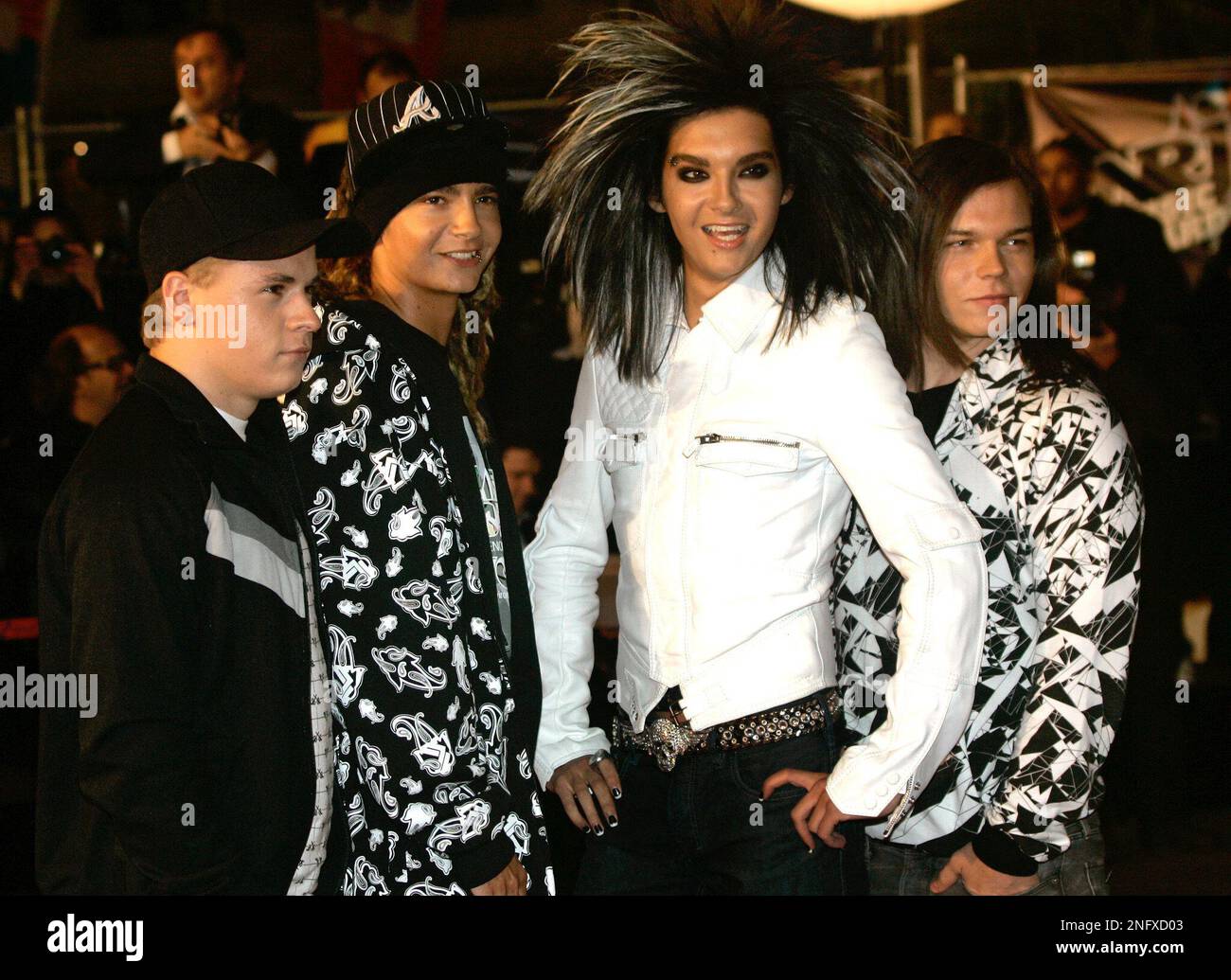 German rock band Tokio Hotel arrive at the Cannes festival palace, to ...