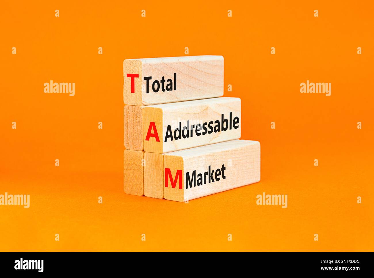 TAM total addressable market symbol. Concept words TAM total ...