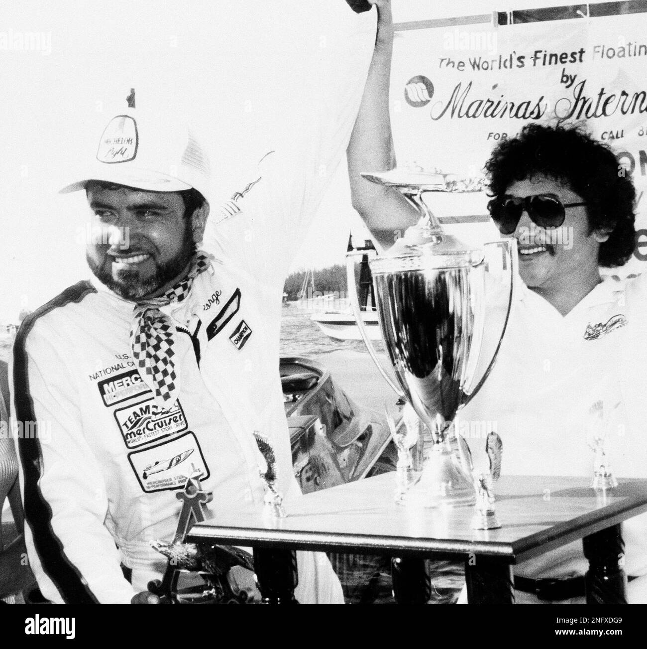 George Morales, left, celebrates his victory in the 1983 International ...