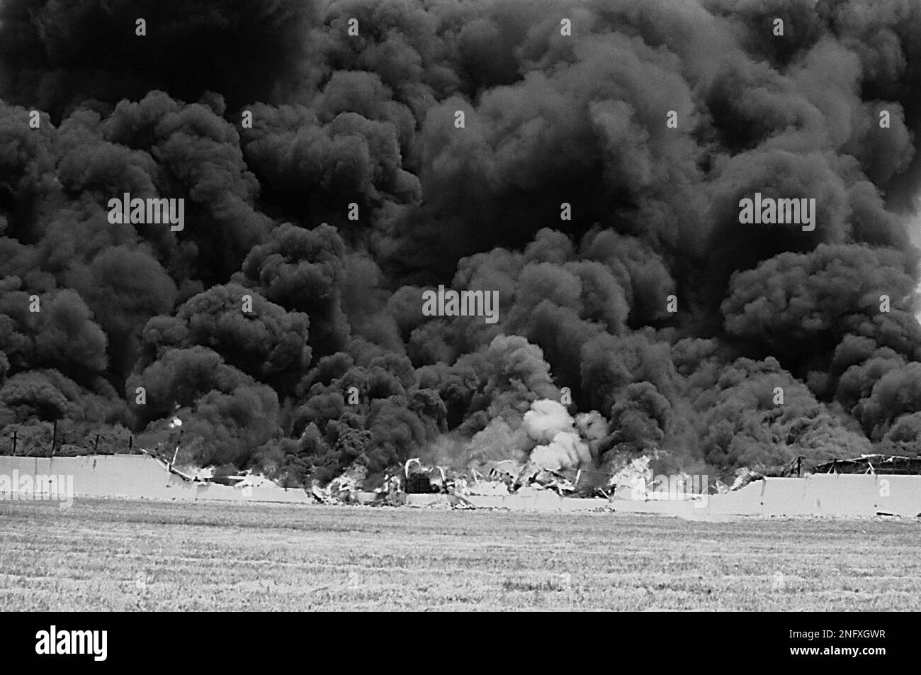Clouds of smoke cover the sky as a multi-alarm fire rages at a Kmart ...