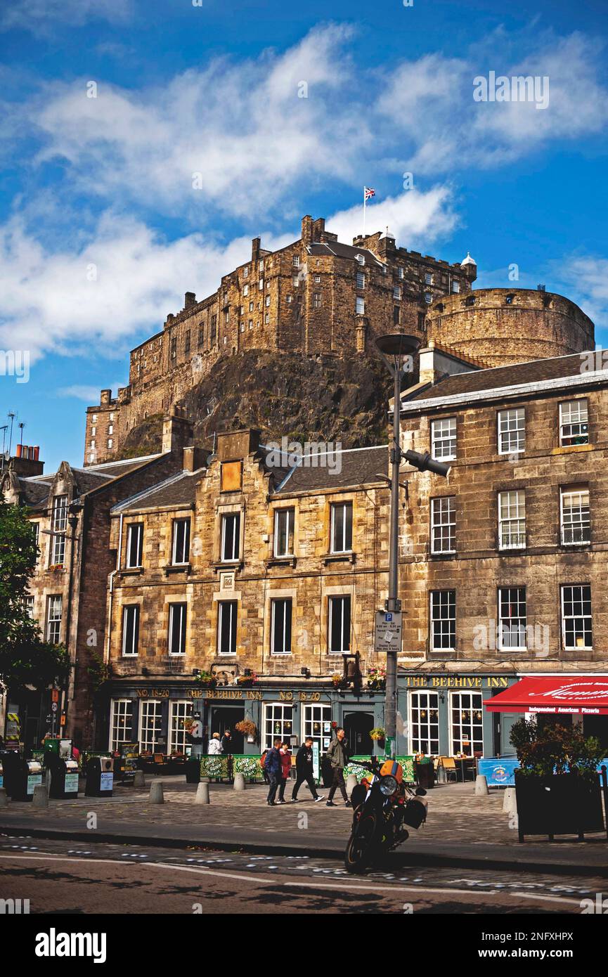 View of Edinburgh Castle from Old Town Stock Photo - Alamy