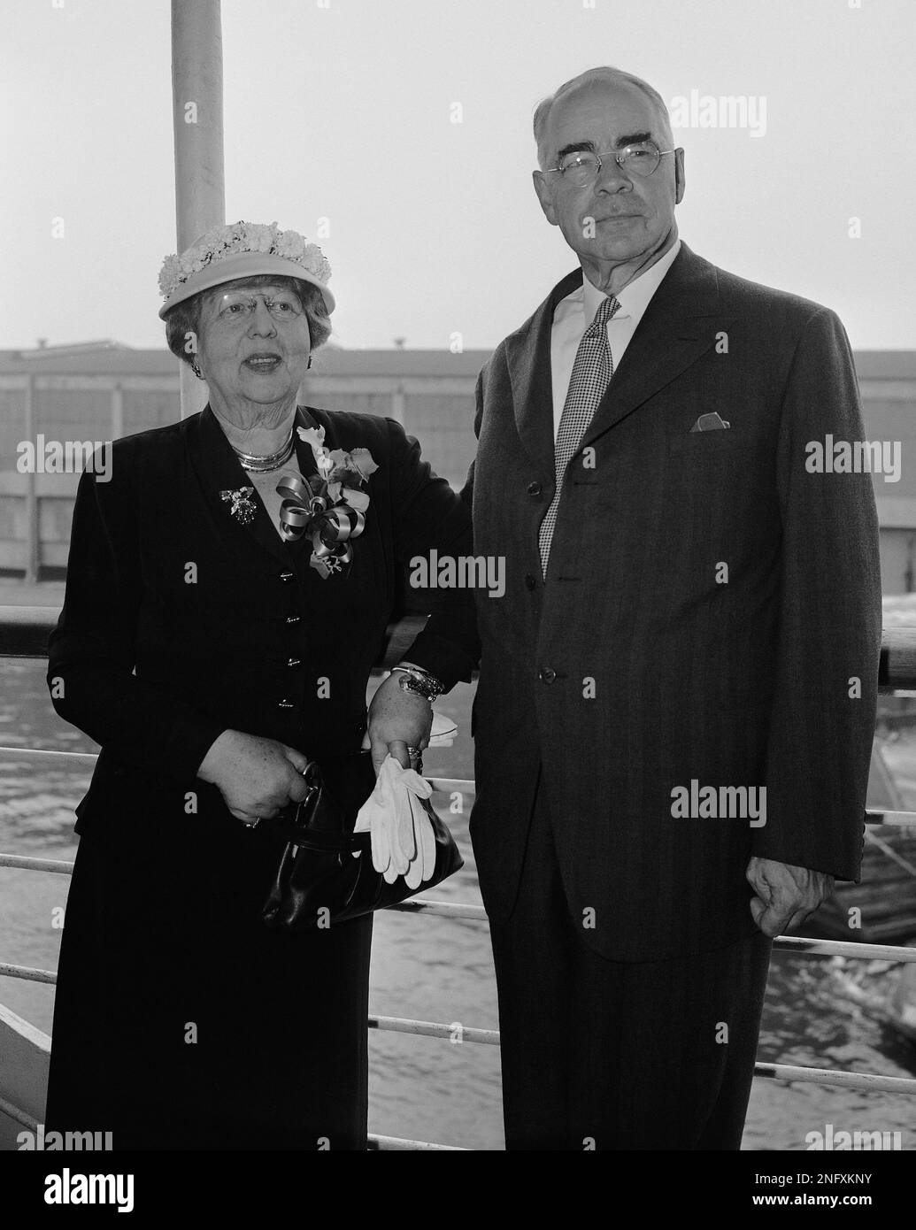 J. Howard Pew, of Philadelphia, President of Sun Oil Co., and his wife ...