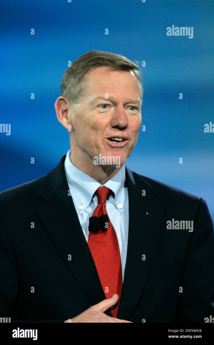 Alan Mulally, Ford president and CEO, speaks at the North American ...