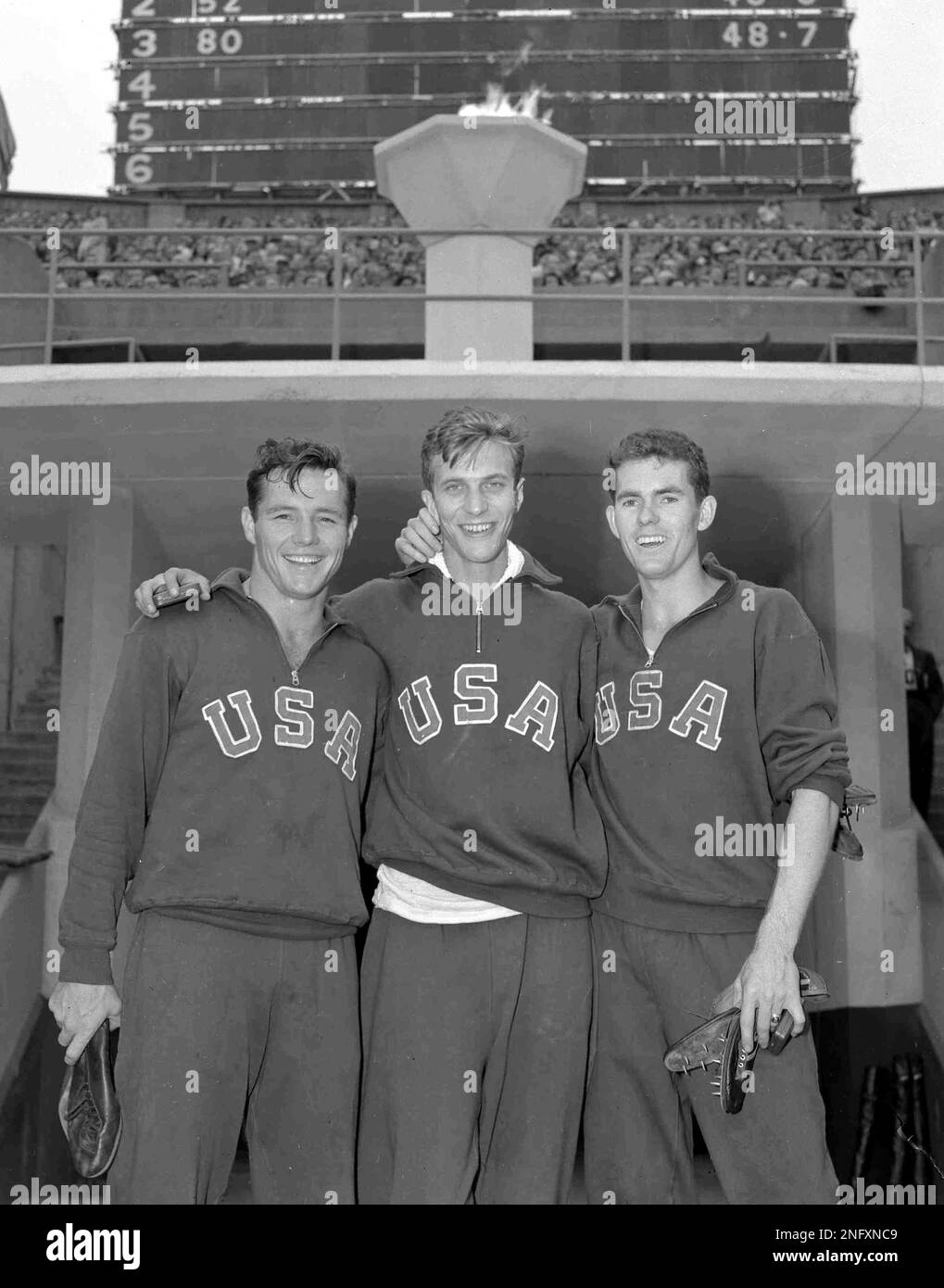 America won the first three places in the men's 11O-metres hurdles ...