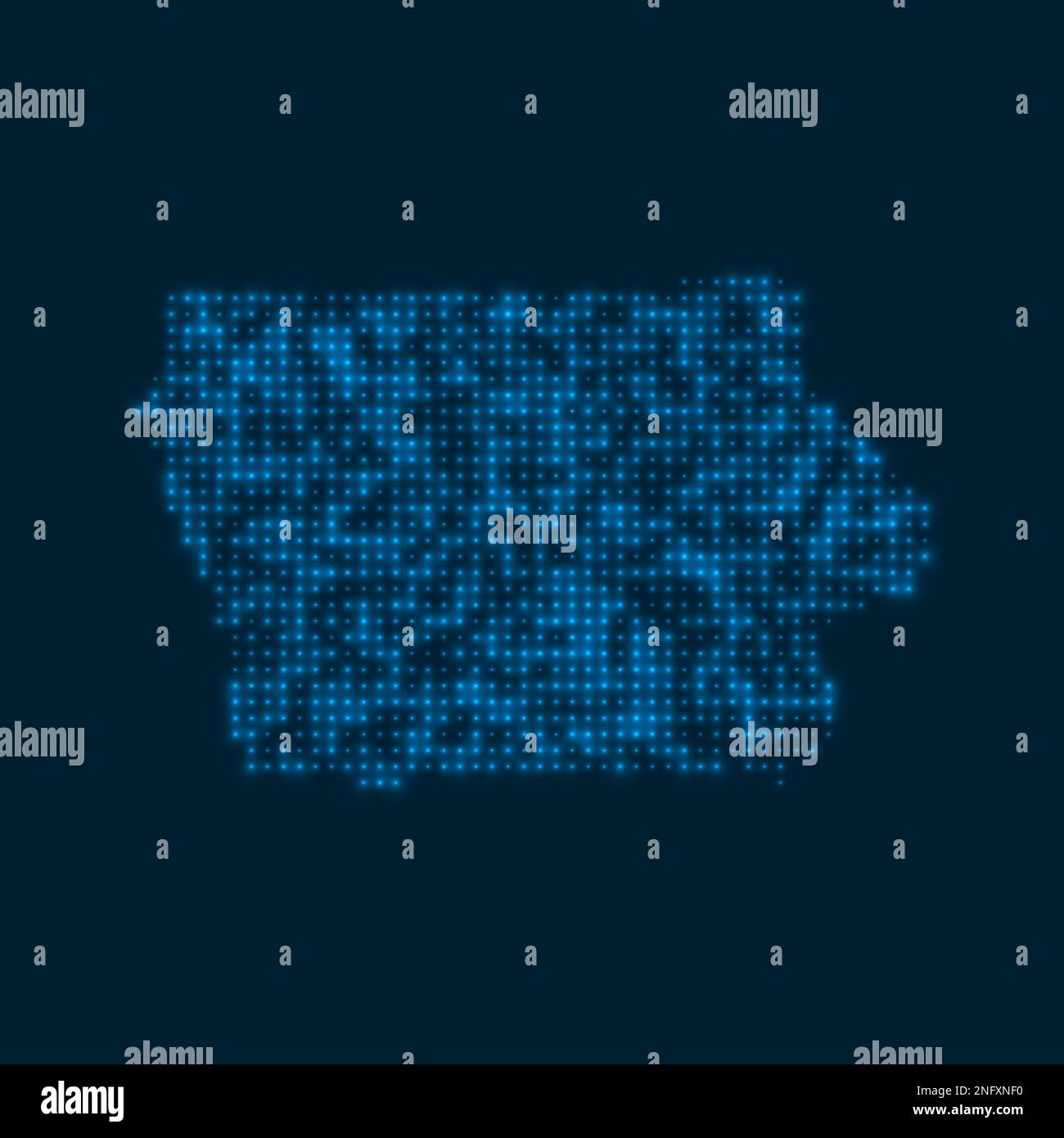 Iowa state digital map hi-res stock photography and images - Alamy
