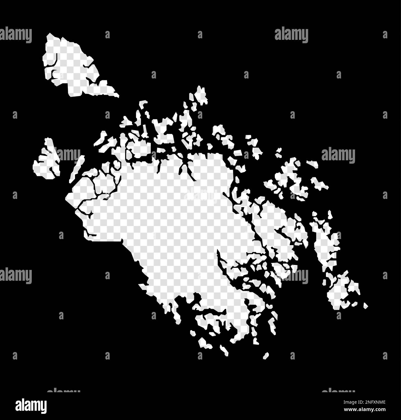 Stencil map of Cat Ba Island. Simple and minimal transparent map of Cat ...