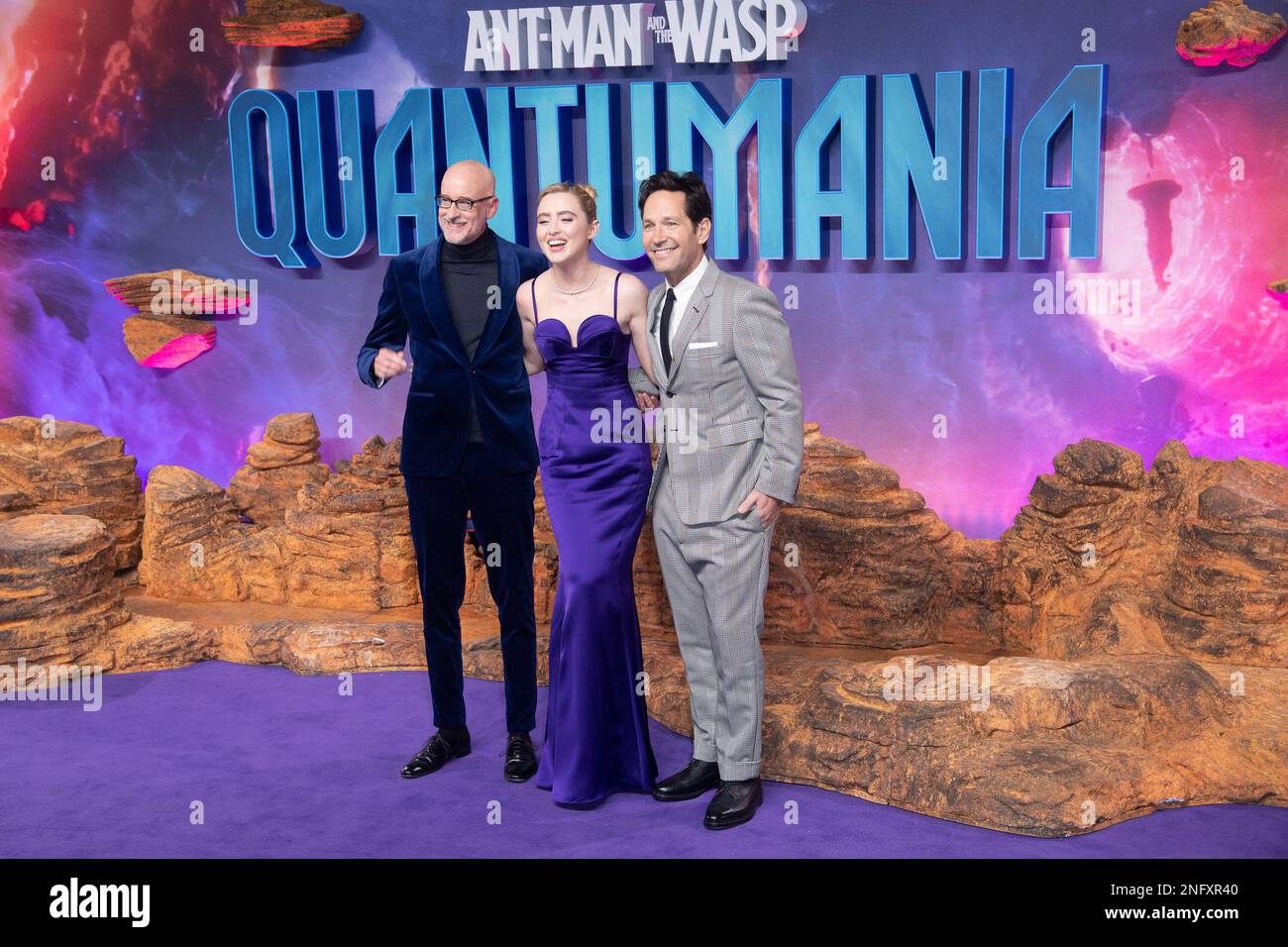 London, UK. Director Peyton Reed, Kathryn Newton and Paul Ruddat The UK Gala Screening of 'Ant ...