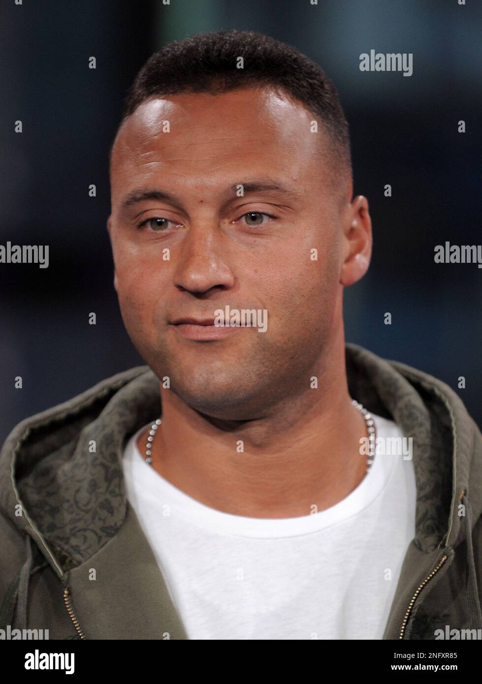 Baseball Player Derek Jeter makes an appearance at MTV Studio's in ...