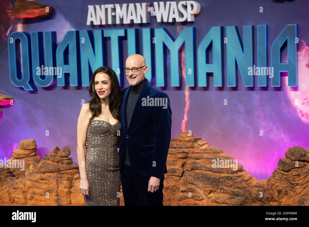 London, UK. Director Peyton Reed and wife Sheila Naghshineh at The UK Gala Screening of 'Ant-Man ...