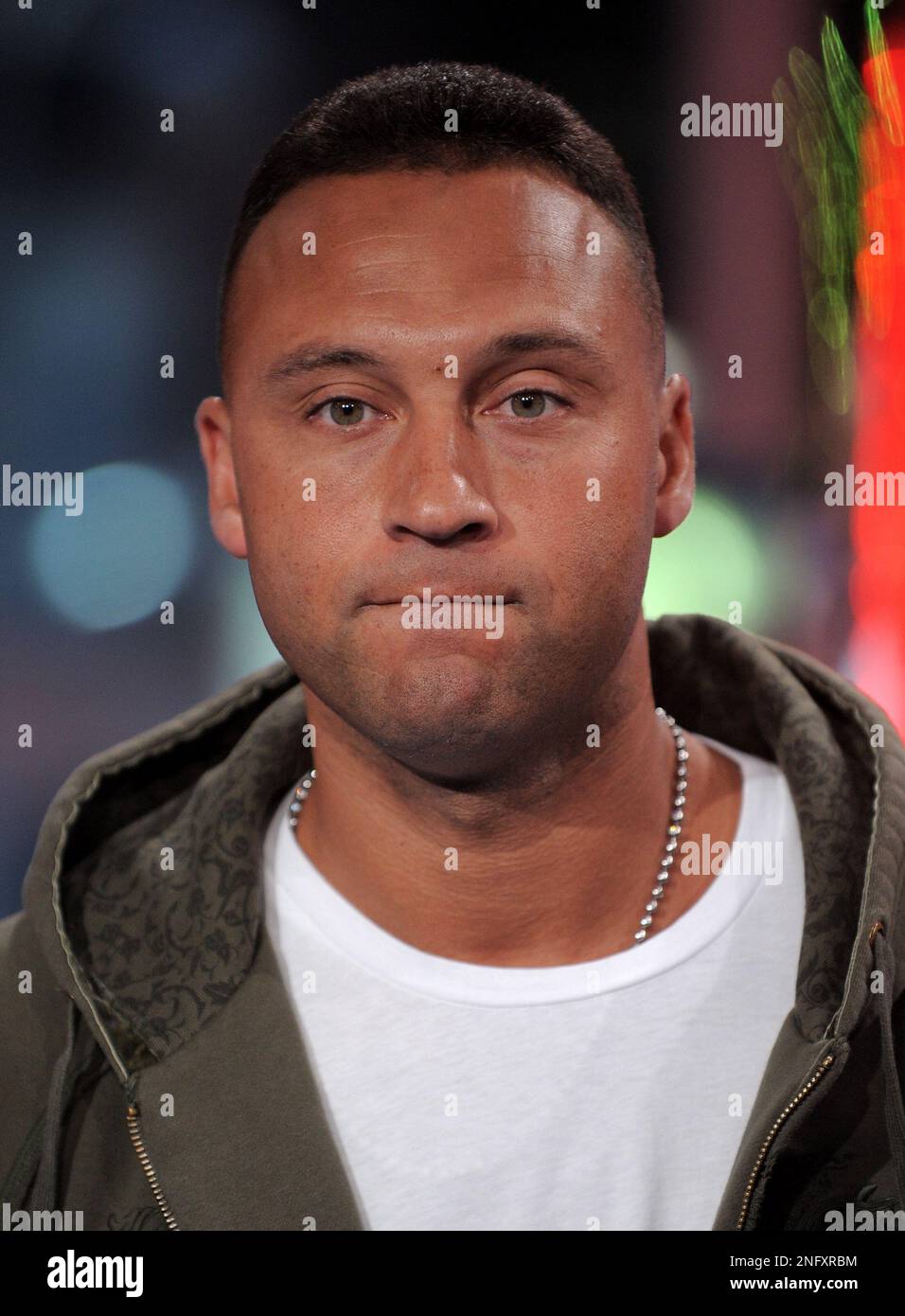 Baseball Player Derek Jeter makes an appearance at MTV Studio's in ...