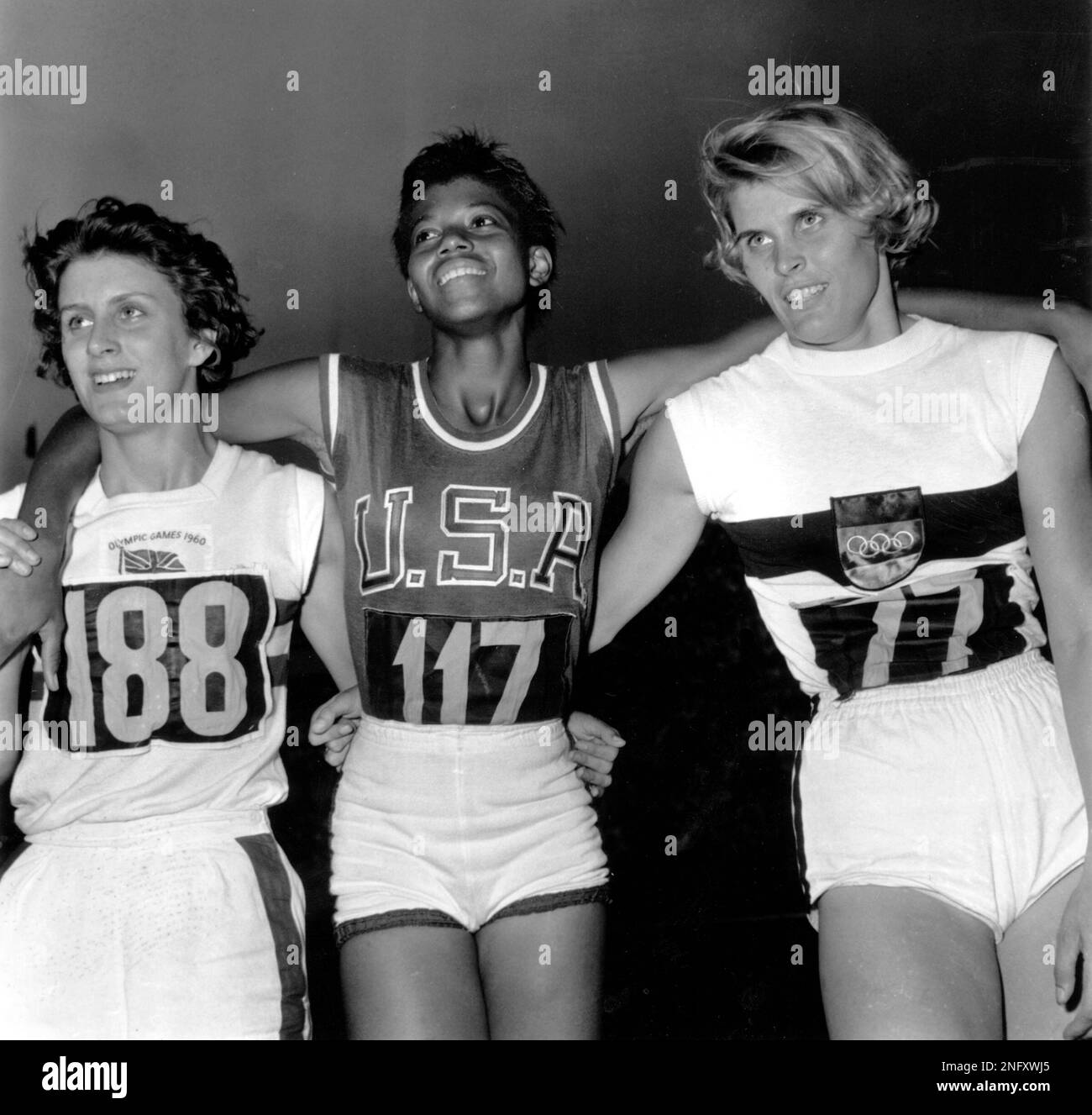 Track and field runners Dorothy Hyman of Great Brittain, left, Wilma ...