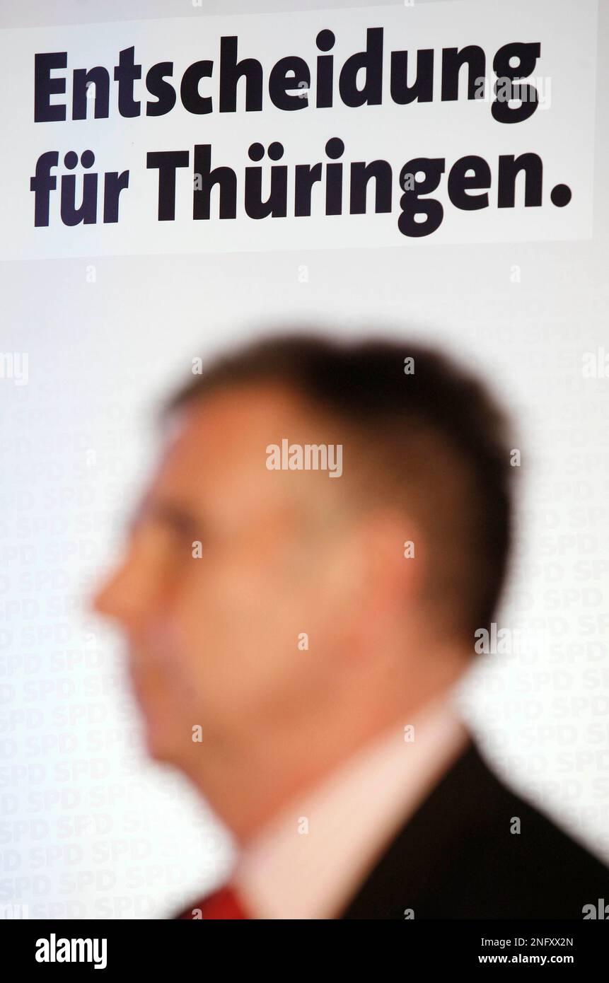 Richard Dewes, ehemaliger Innenminister Thueringens und Herausforderer ...