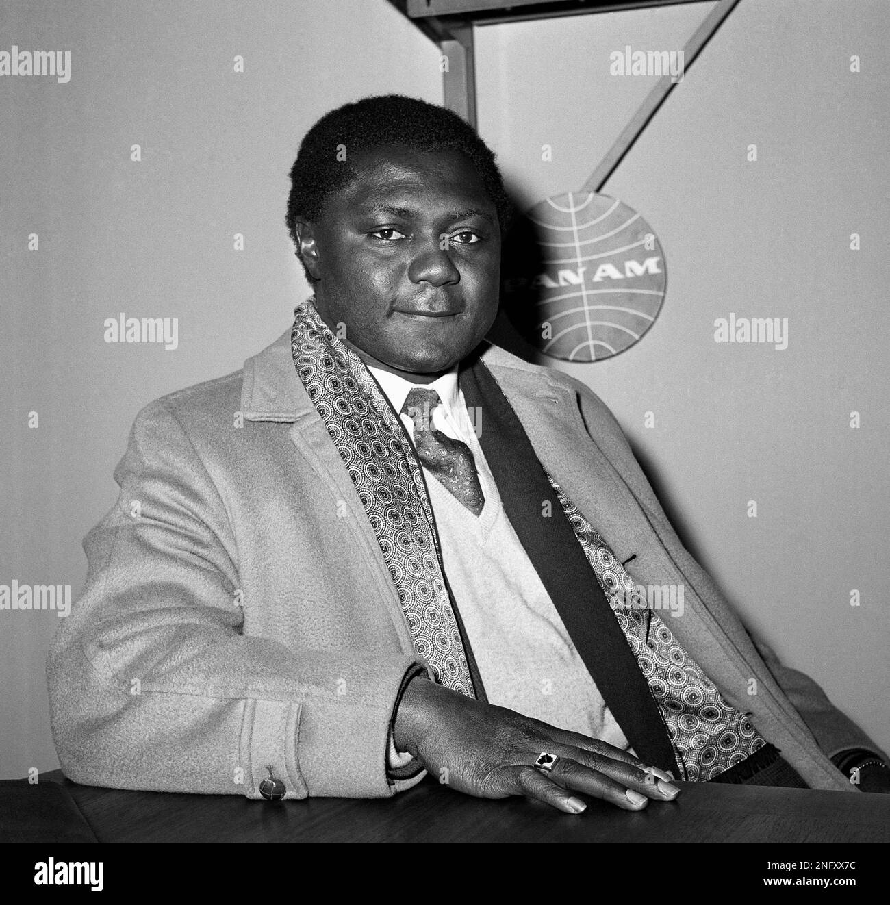 Tom Mboya, Secretary of the Kenya African National Union, is shown ...