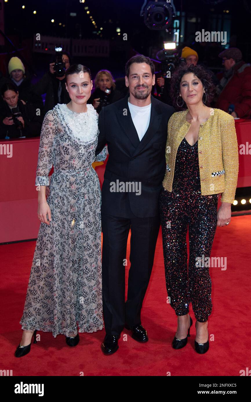 Berlin, Germany. 17th Feb, 2023. Marlene Burow, Felix Kramer and Emily ...