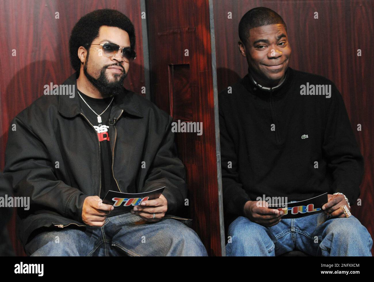 Actor Ice Cube, left, and actor Tracy Morgan make an appearance on MTV ...