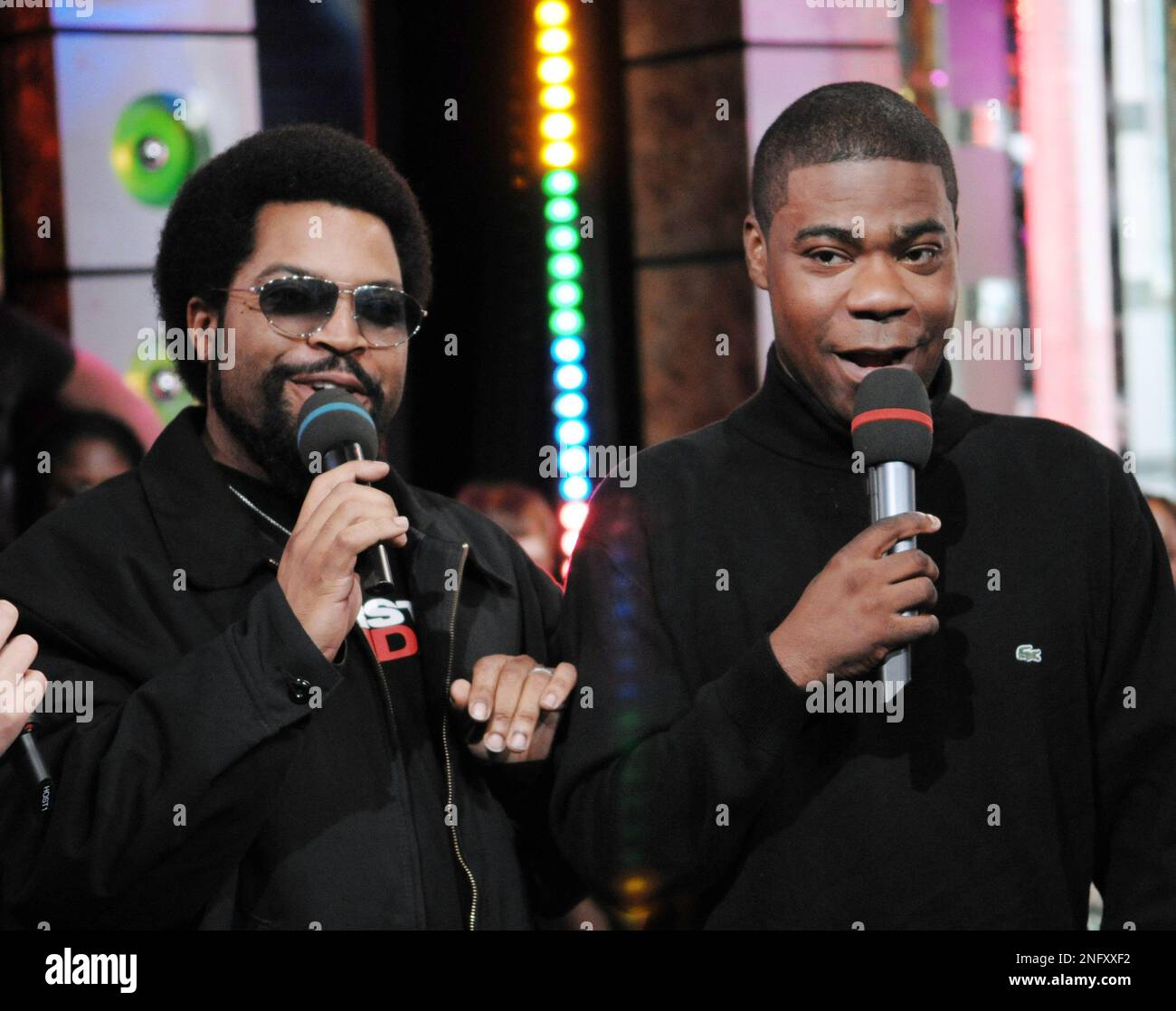 Actor Ice Cube, left, and actor Tracy Morgan make an appearance on MTV ...