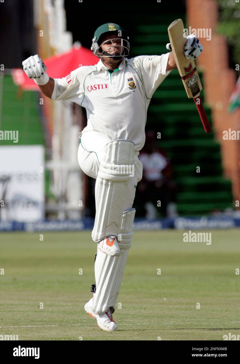 South Africa's batsman Ashwell Prince,celebrates his century on second ...