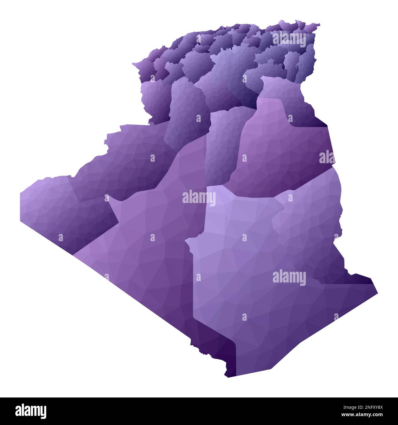 Algeria vector outline map hi-res stock photography and images - Alamy