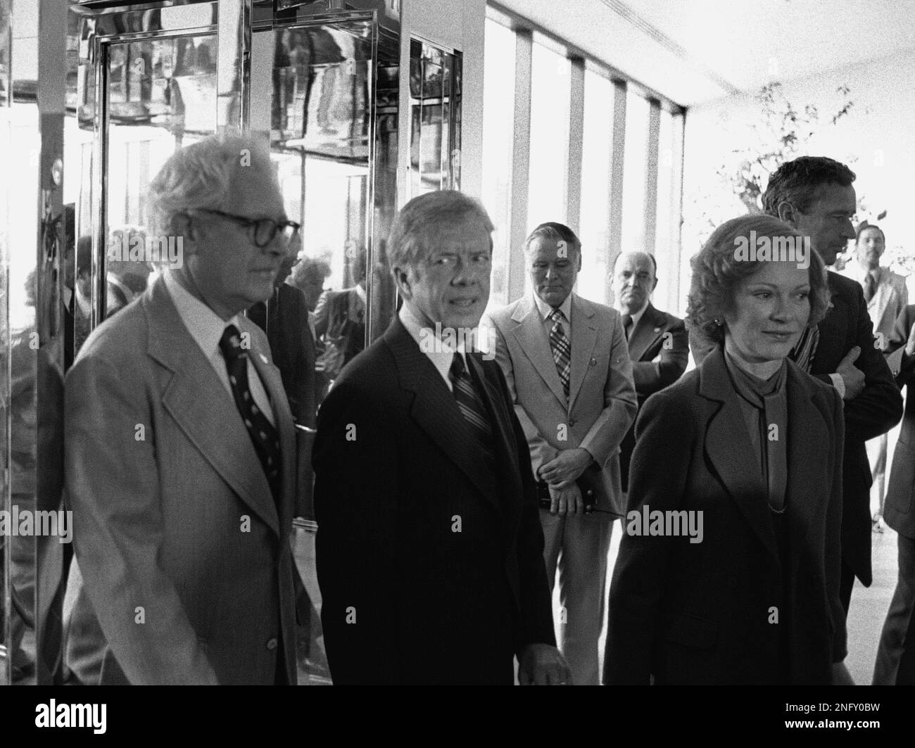 President Jimmy Carter and wife Rosalyn, right, tour the John ...