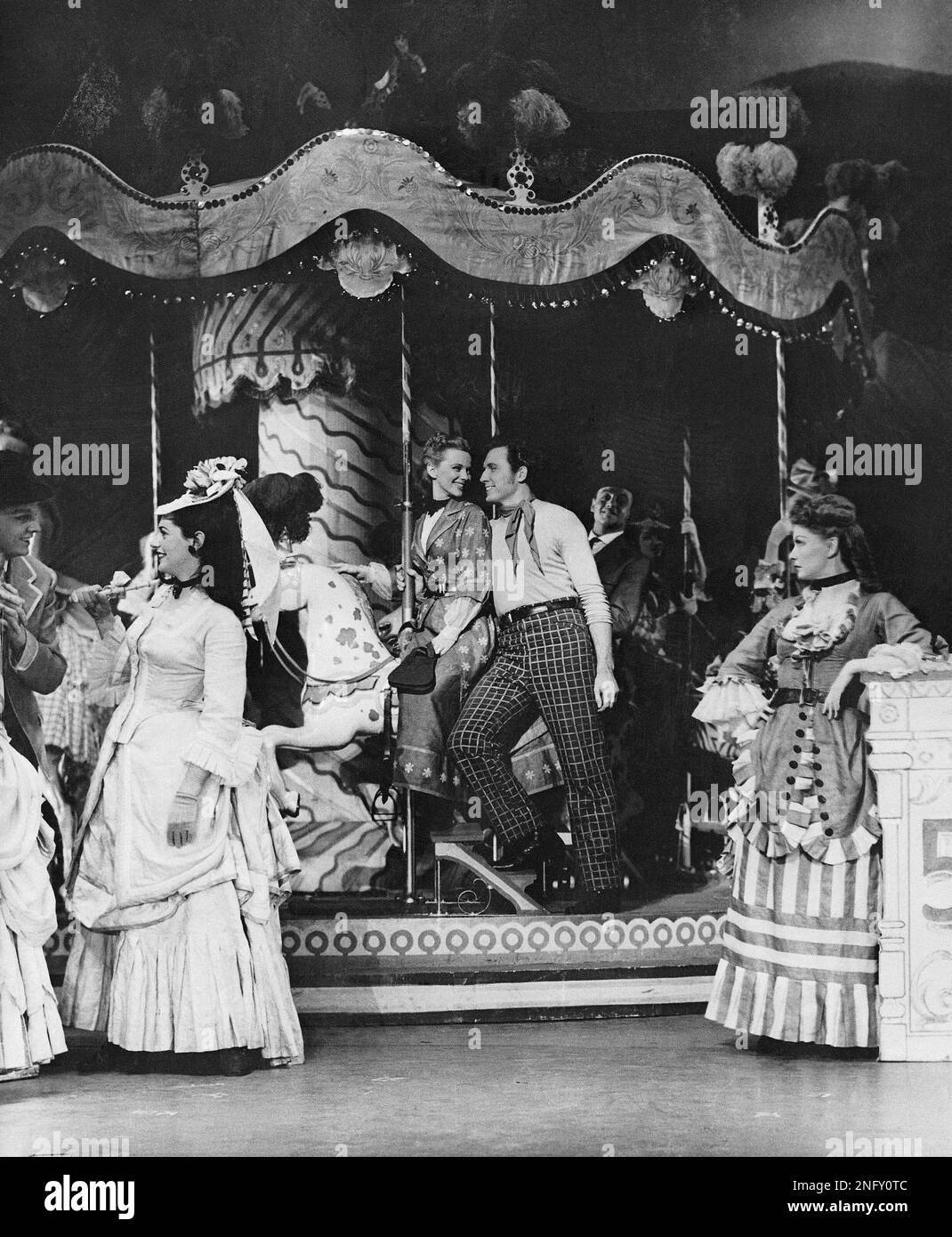 Scene from the prologue of Broadway show "Carousel," the musical ...