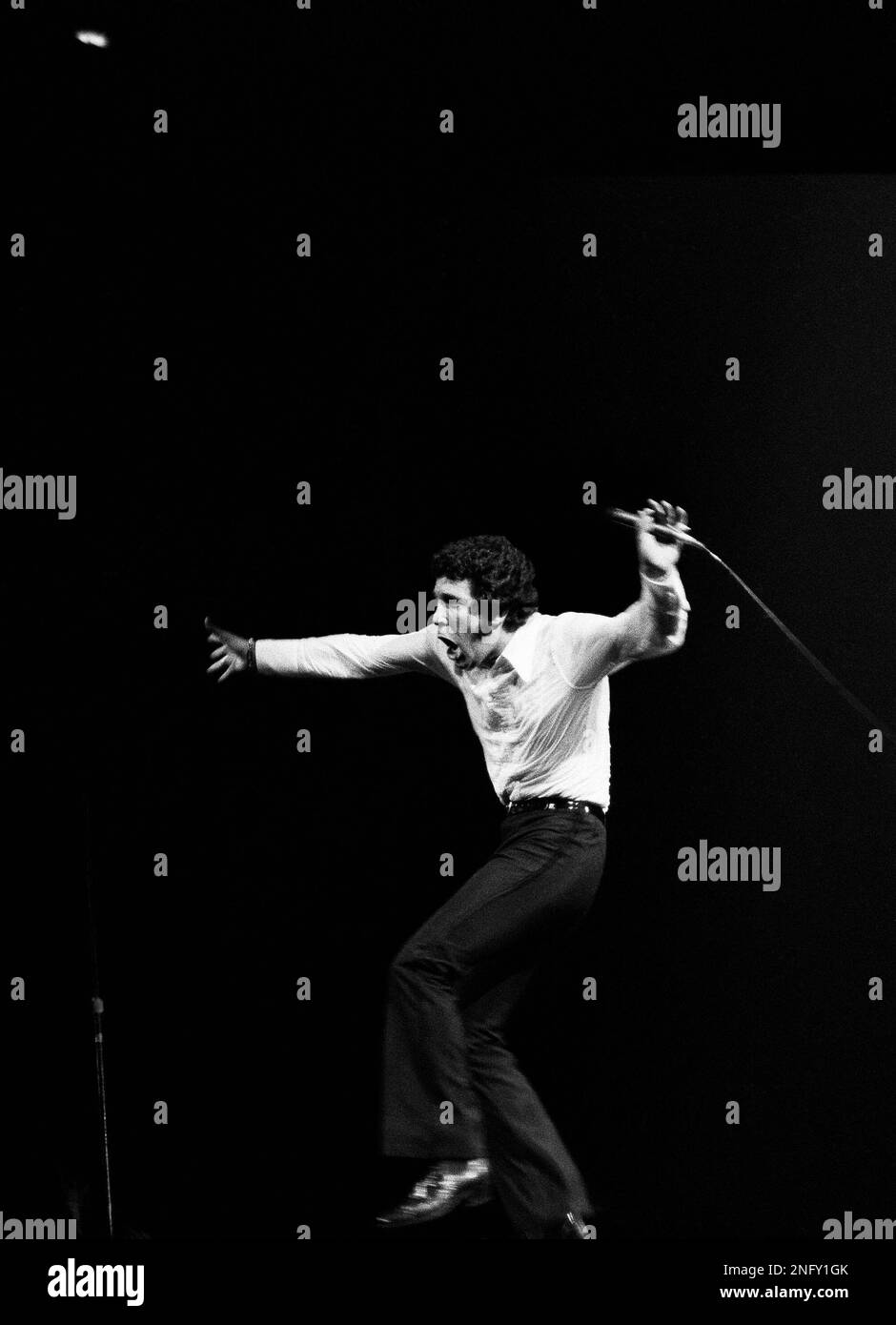 Singer Tom Jones performs for a capacity crowd at Madison Square Garden ...