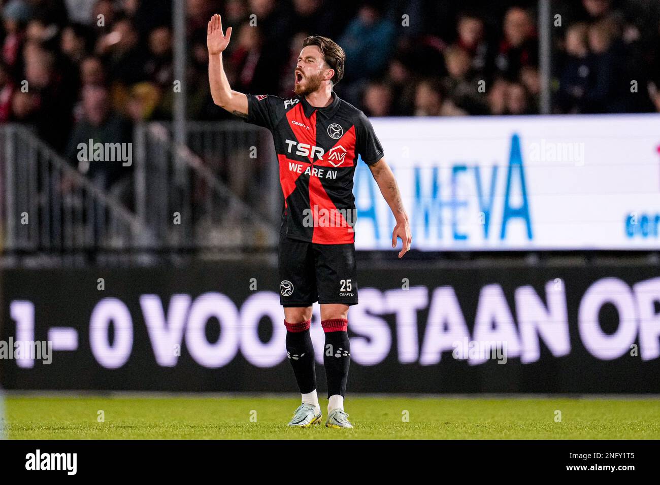ALMERE, NETHERLANDS - FEBRUARY 17: Jorrit Smeets of Almere City FC ...