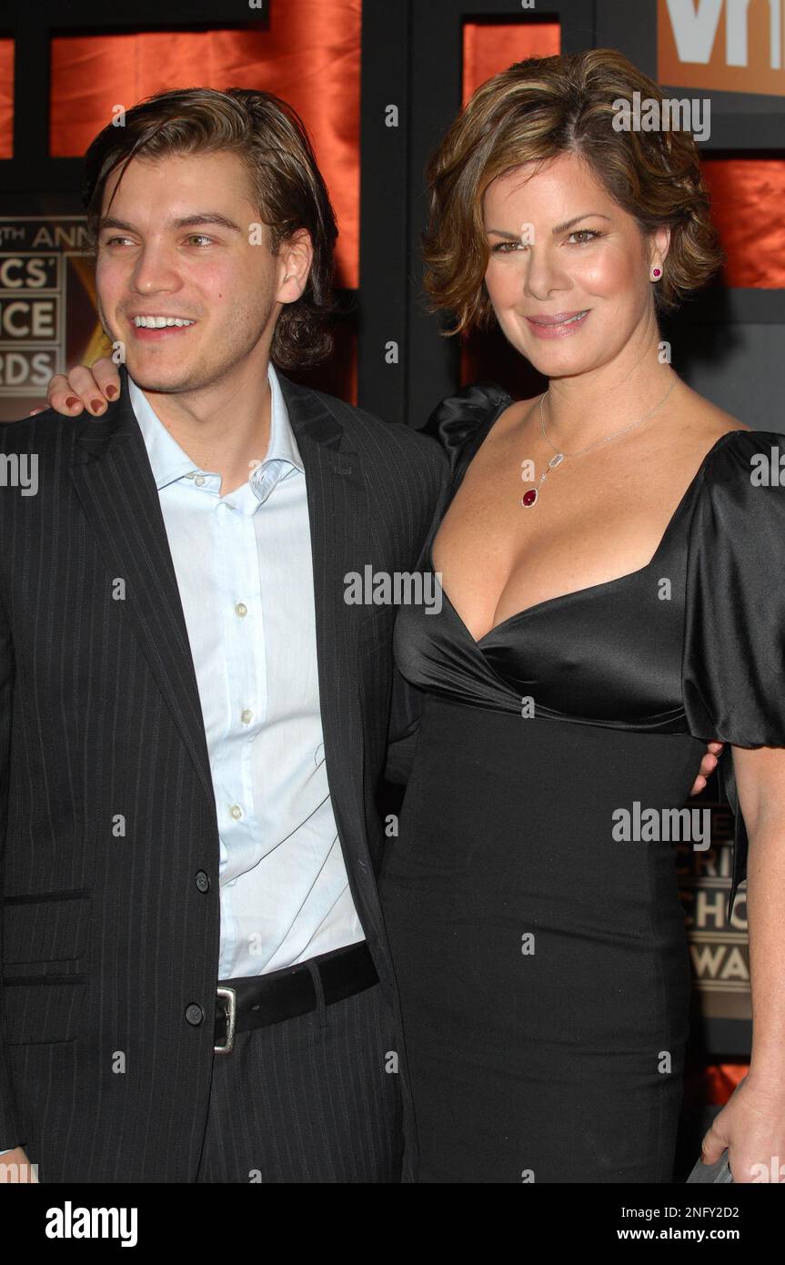 Emile Hirsch,Marcia Gay Harden arrive for the Critics Choice Awards in ...