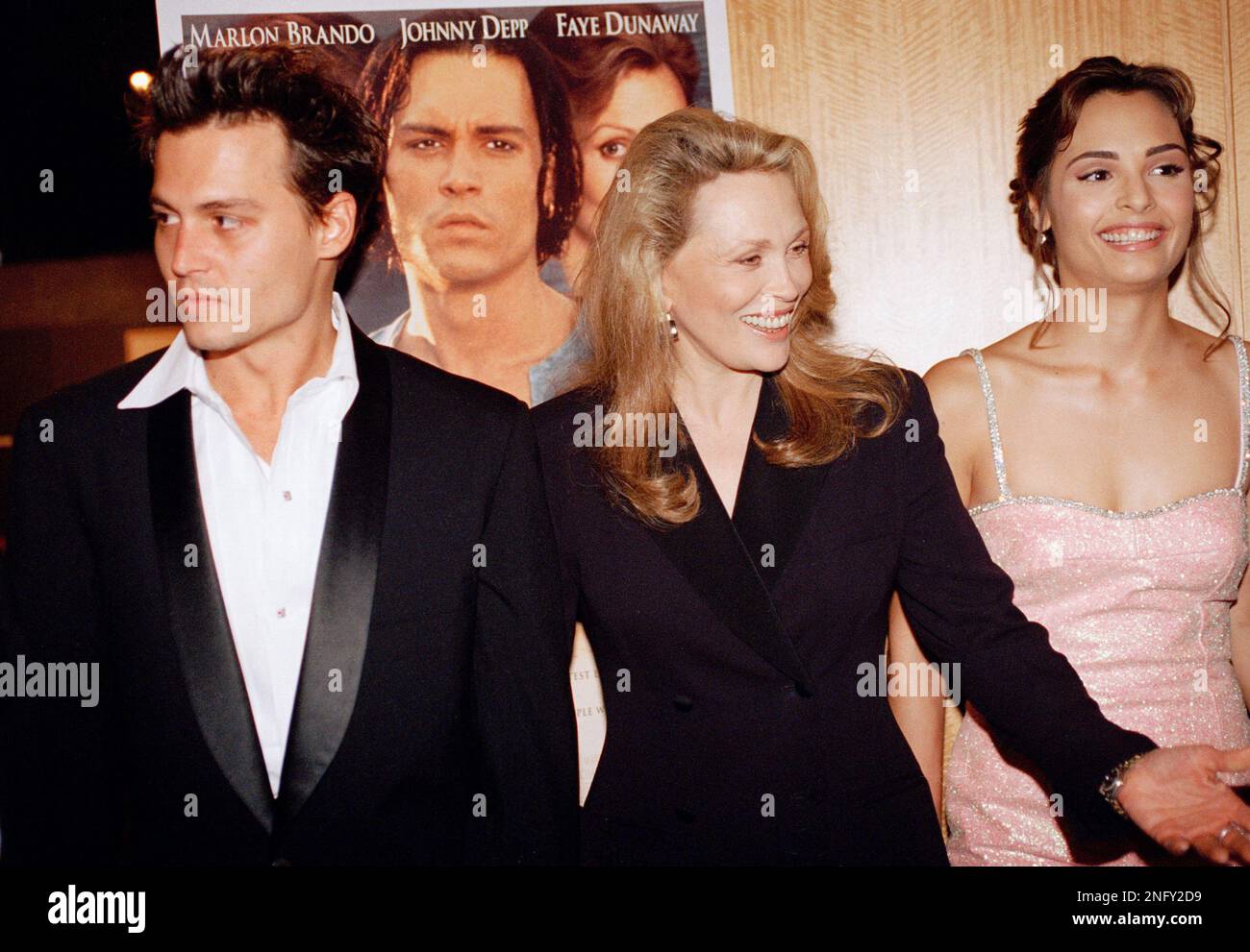 Don Juan DeMarco cast members, Johnny Depp, left, Faye Dunaway and ...