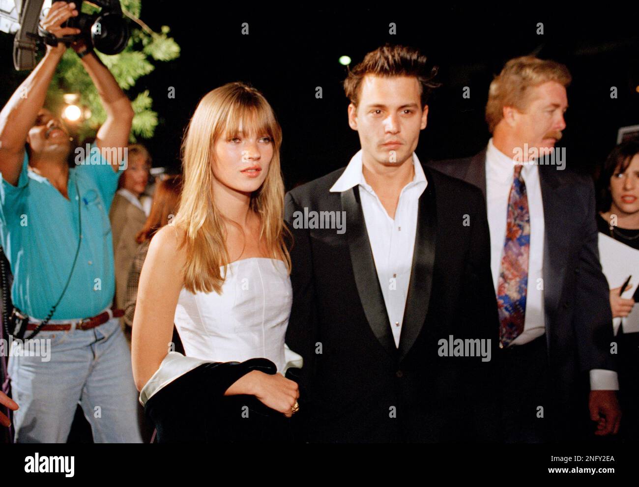 Actor Johnny Depp and his girlfriend supermodel Kate Moss are seen ...
