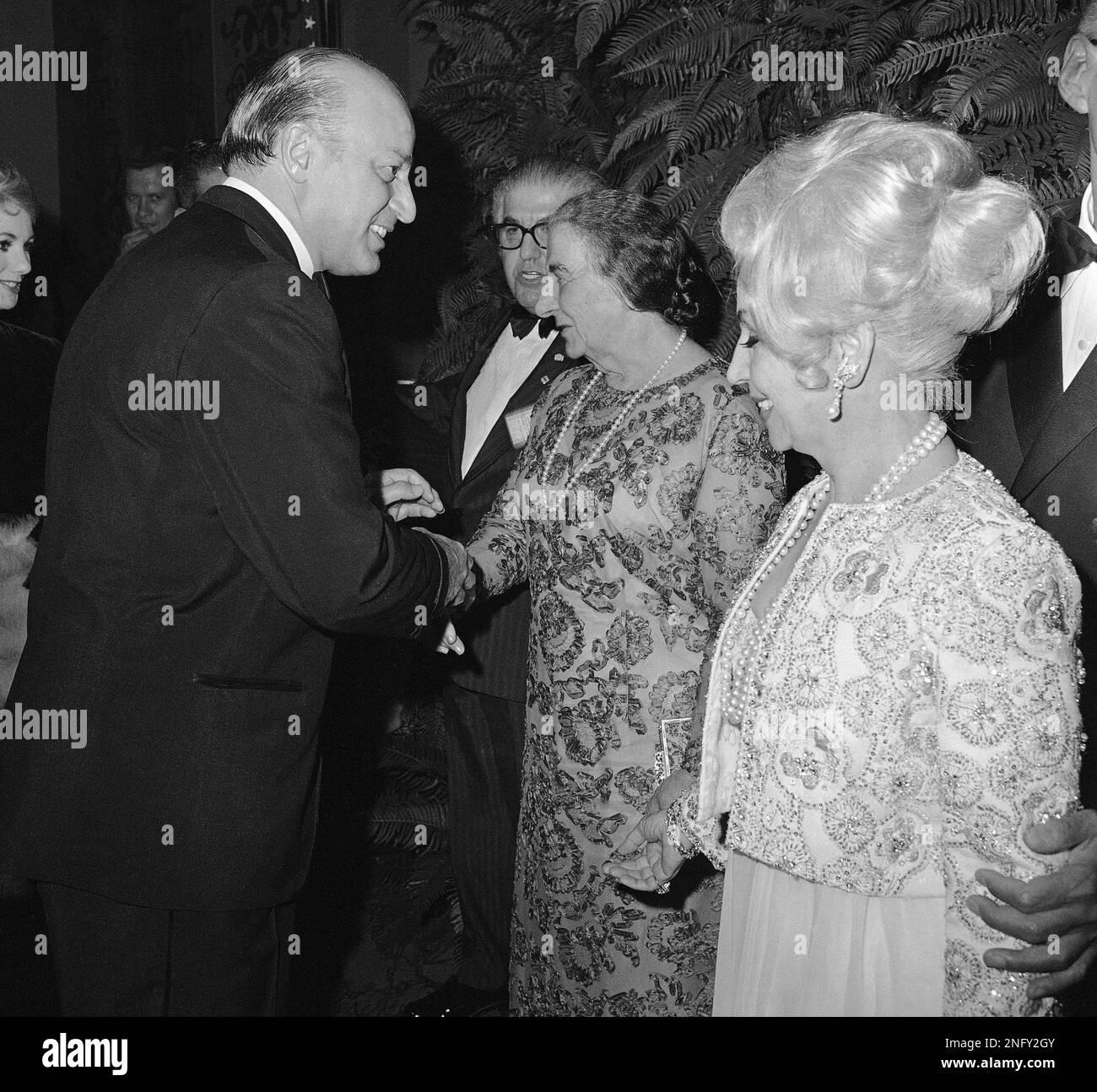 Mayor Joseph Alioto of San Francisco greets Israeli Prime Minister ...