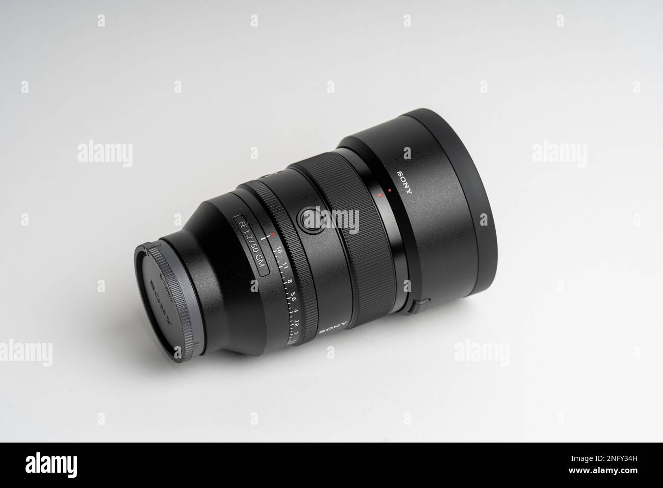 Sony G-Master SEL FE 50mm f 1.2 GM lens. Selective focus photo close up ...