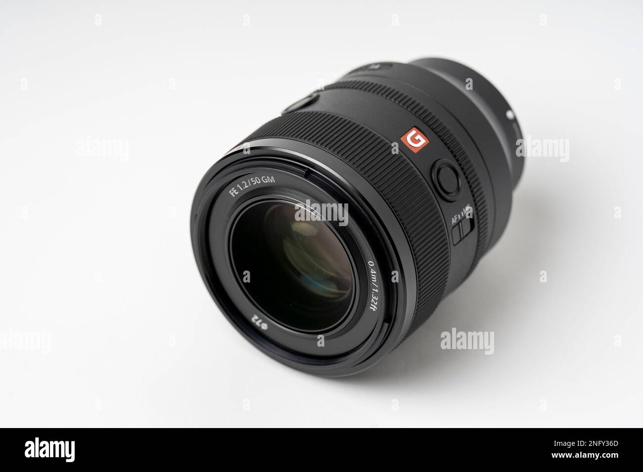 Sony G-Master SEL FE 50mm f 1.2 GM lens. Selective focus photo close up ...